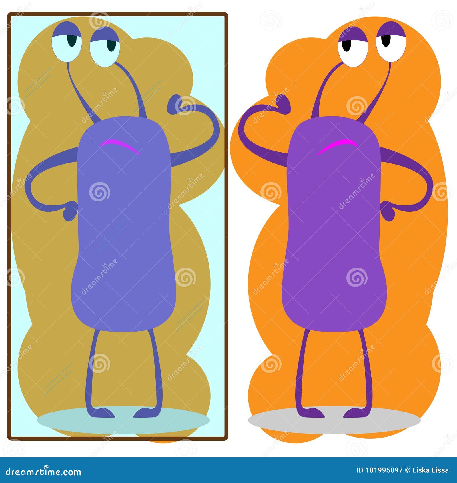 Cute violet monster stock vector. Illustration of devil - 181995097