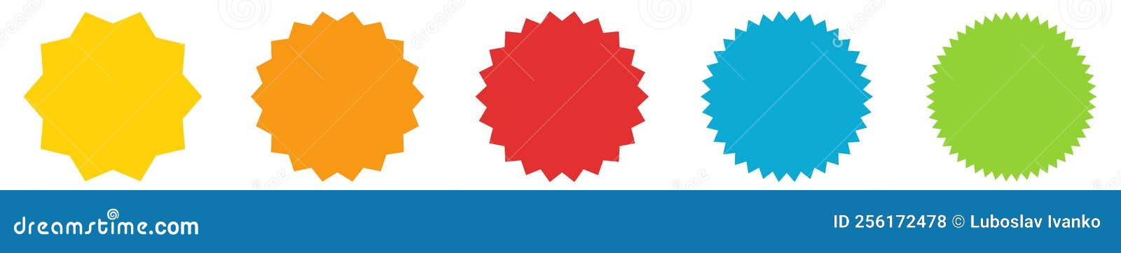 Simple Sticker Like Sign - Circle with Sharp Waves Edge Stock Vector ...