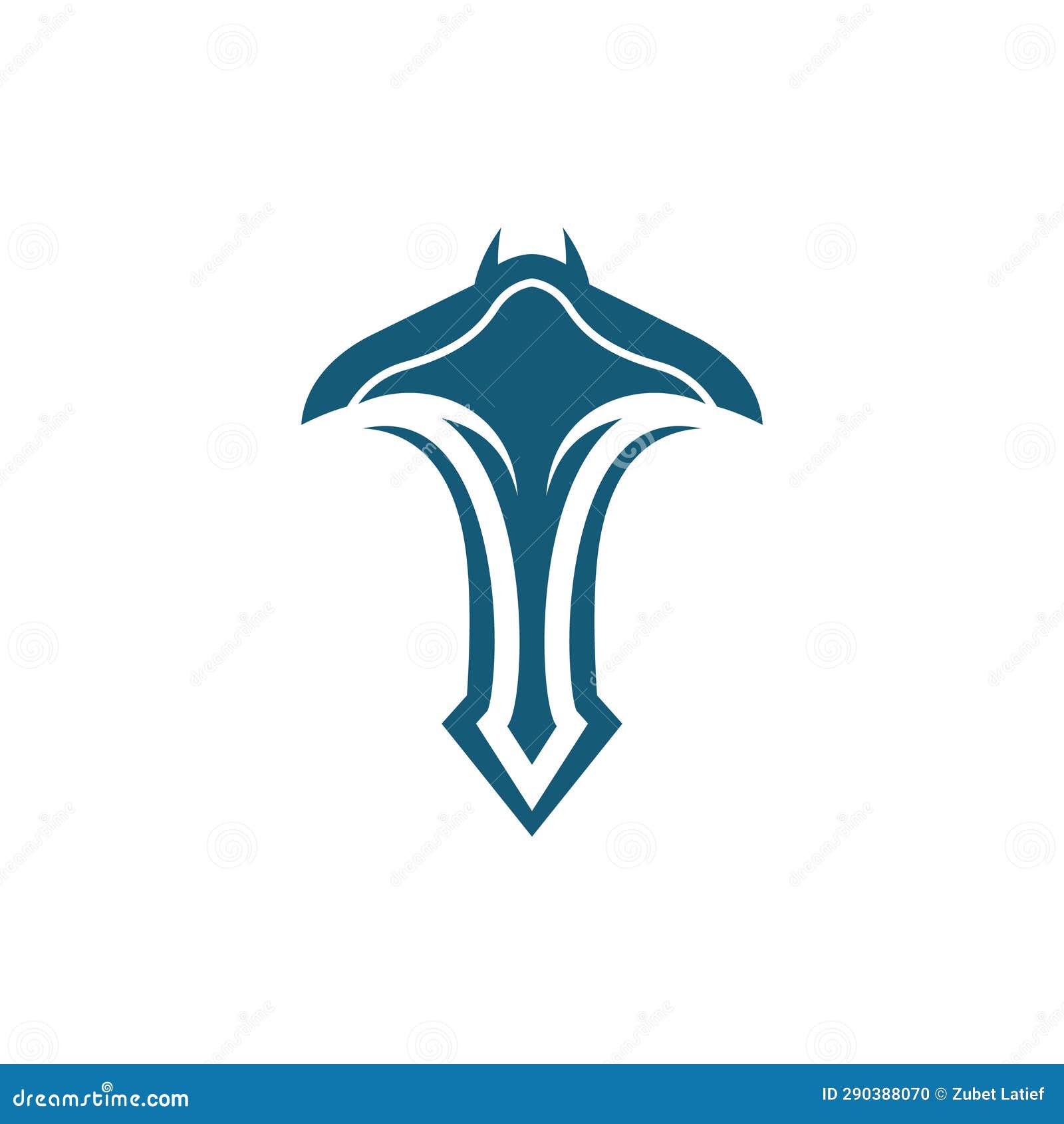 Simple Stingray Fish Modern Creative Logo Design Stock Vector ...