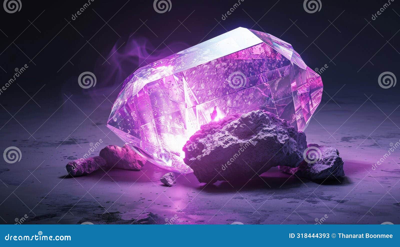 Simple Stone Becomes a Magical, Glowing Gem with Newfound Powers Stock ...