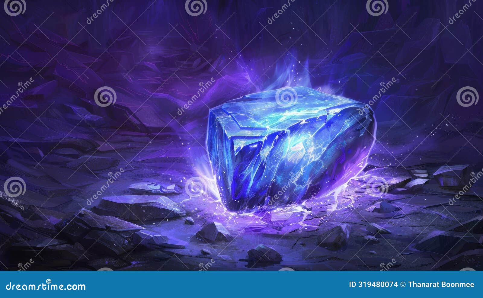 Simple Stone Becomes a Magical, Glowing Gem with Newfound Powers Stock ...