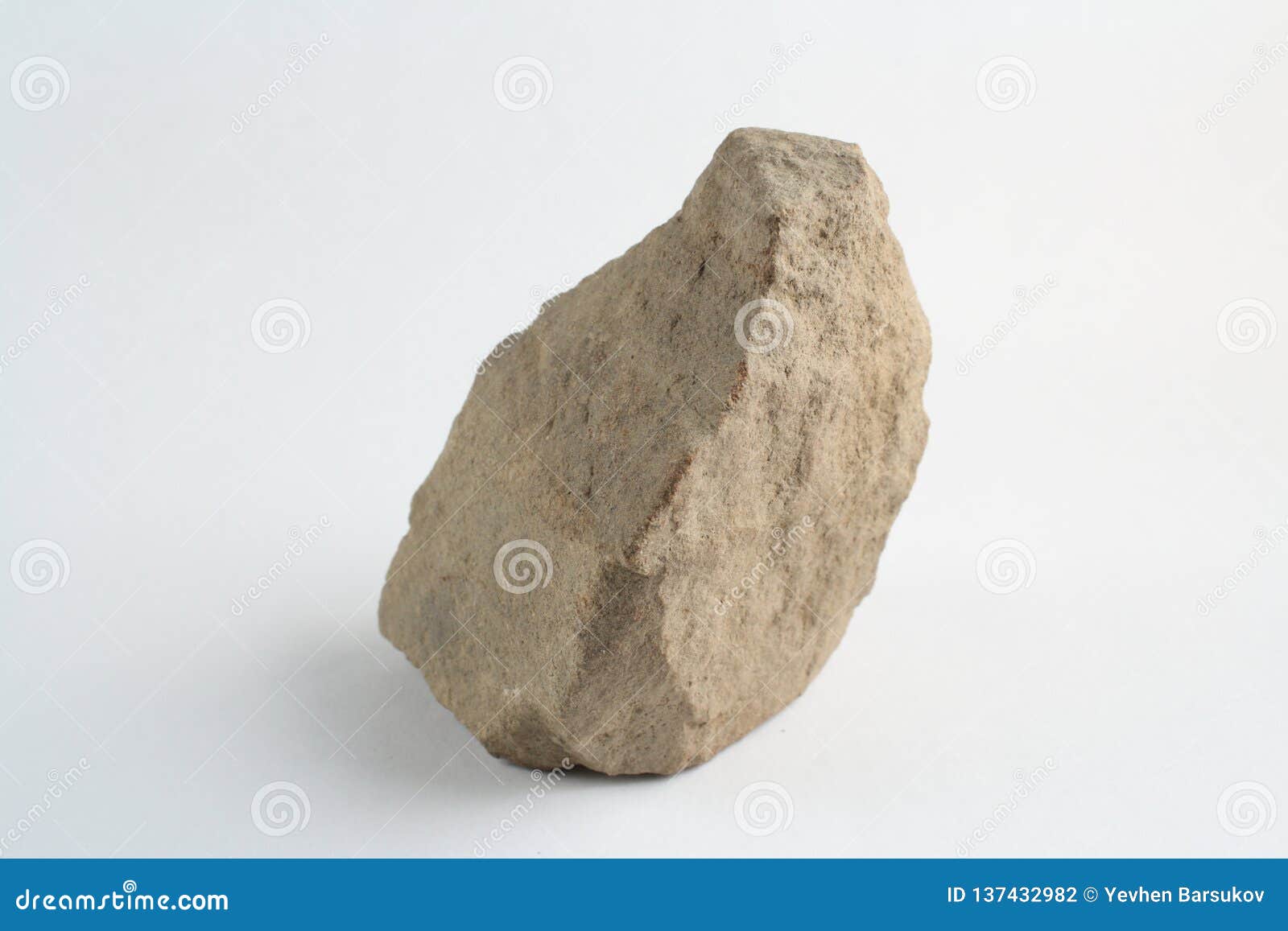 Simple Stone on White Background Stock Photo - Image of grey, rock ...