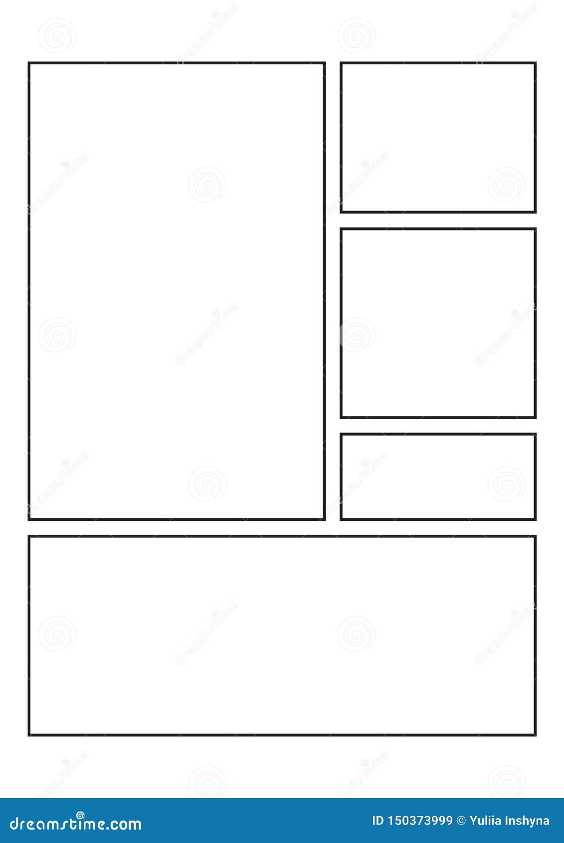 Simple Storyboard Design for Comic Book Stock Vector - Illustration of ...