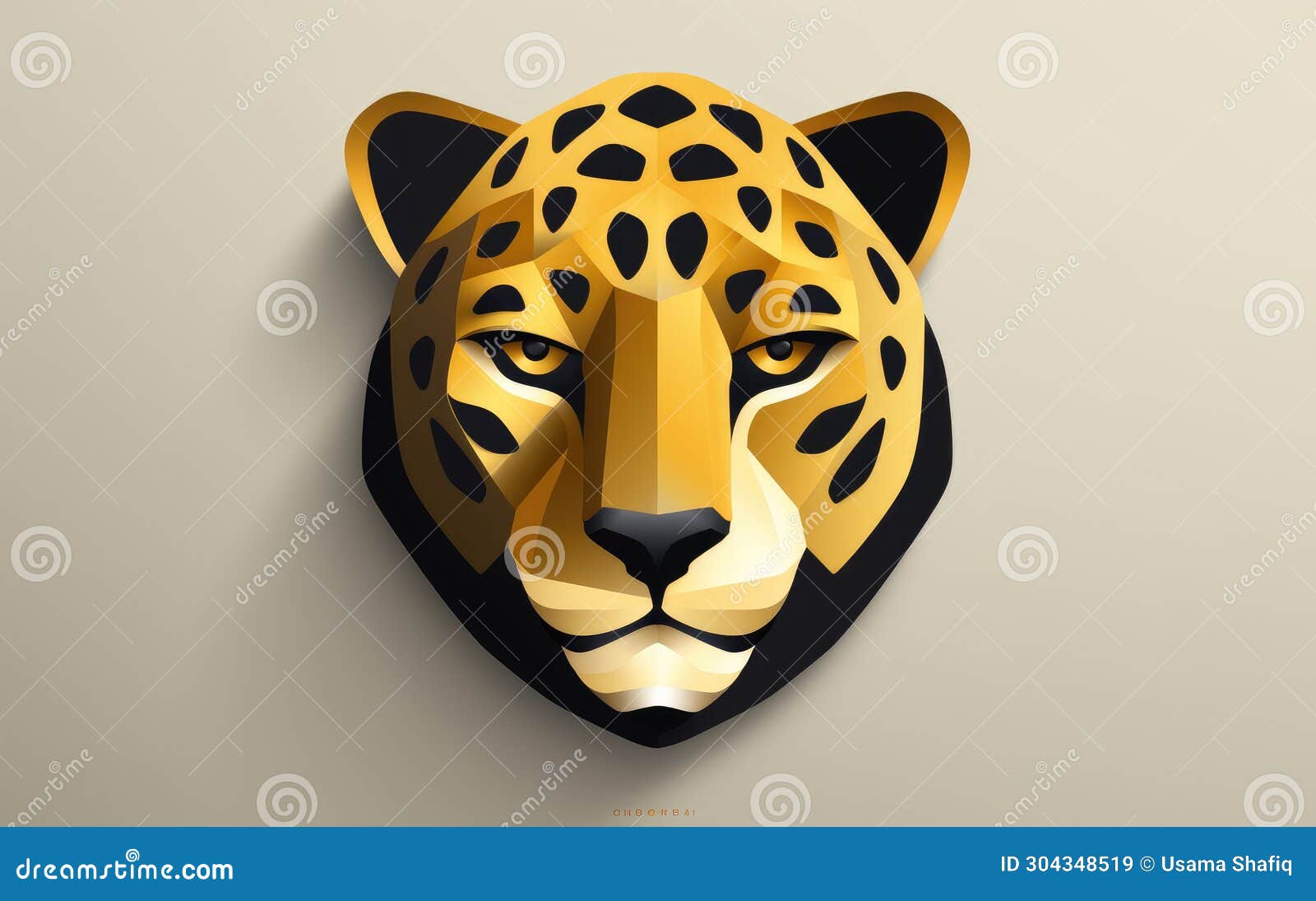 Simple and Striking, the Cheetah in Minimalist 3D. Generative AI Stock ...