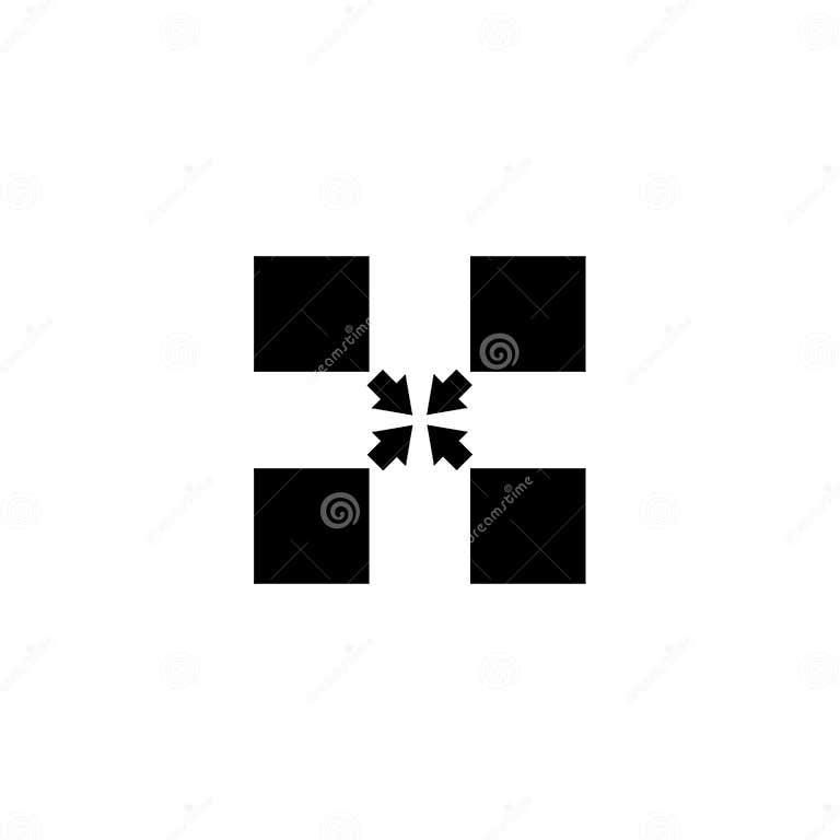 A Simple, Striking Cross-shaped Graphic Design Composed of Four Solid ...