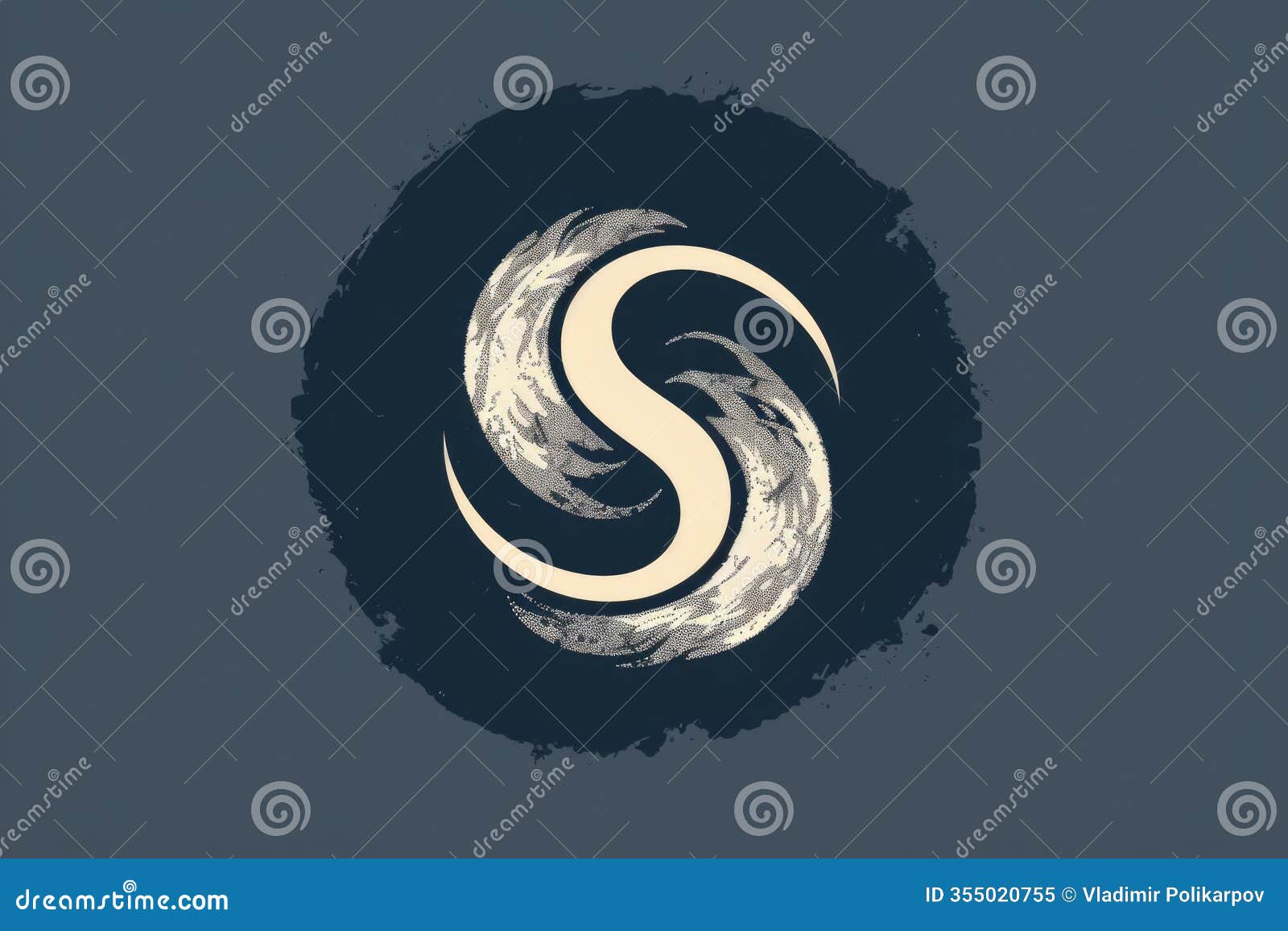 A Simple yet Striking Logo Design Featuring a White Swirl within a ...