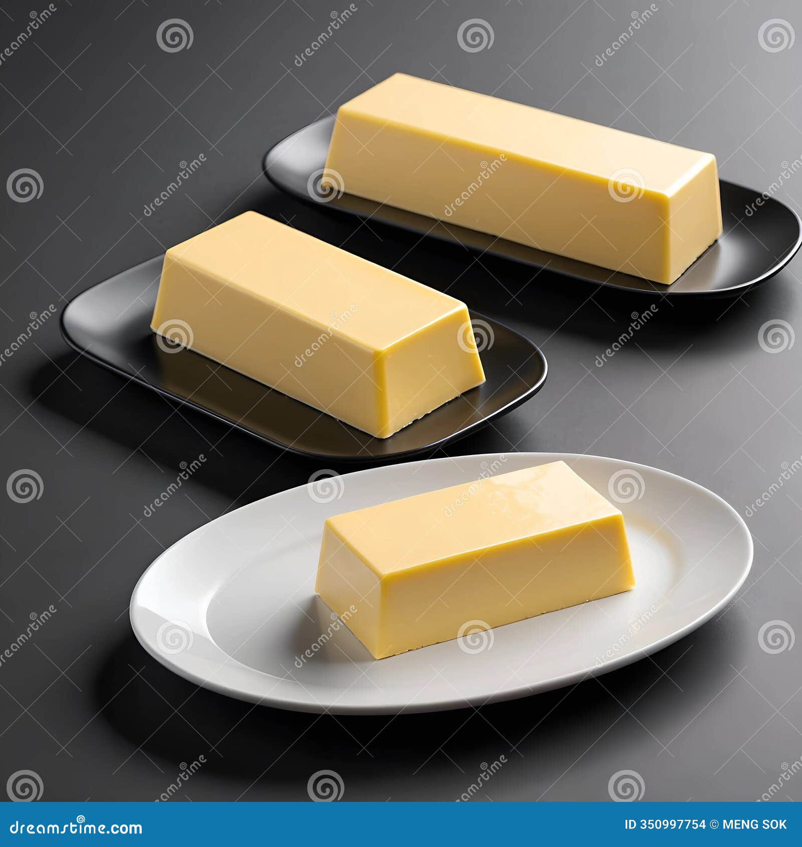 A Simple yet Striking Presentation of Butter, Showcasing Its Glossy ...