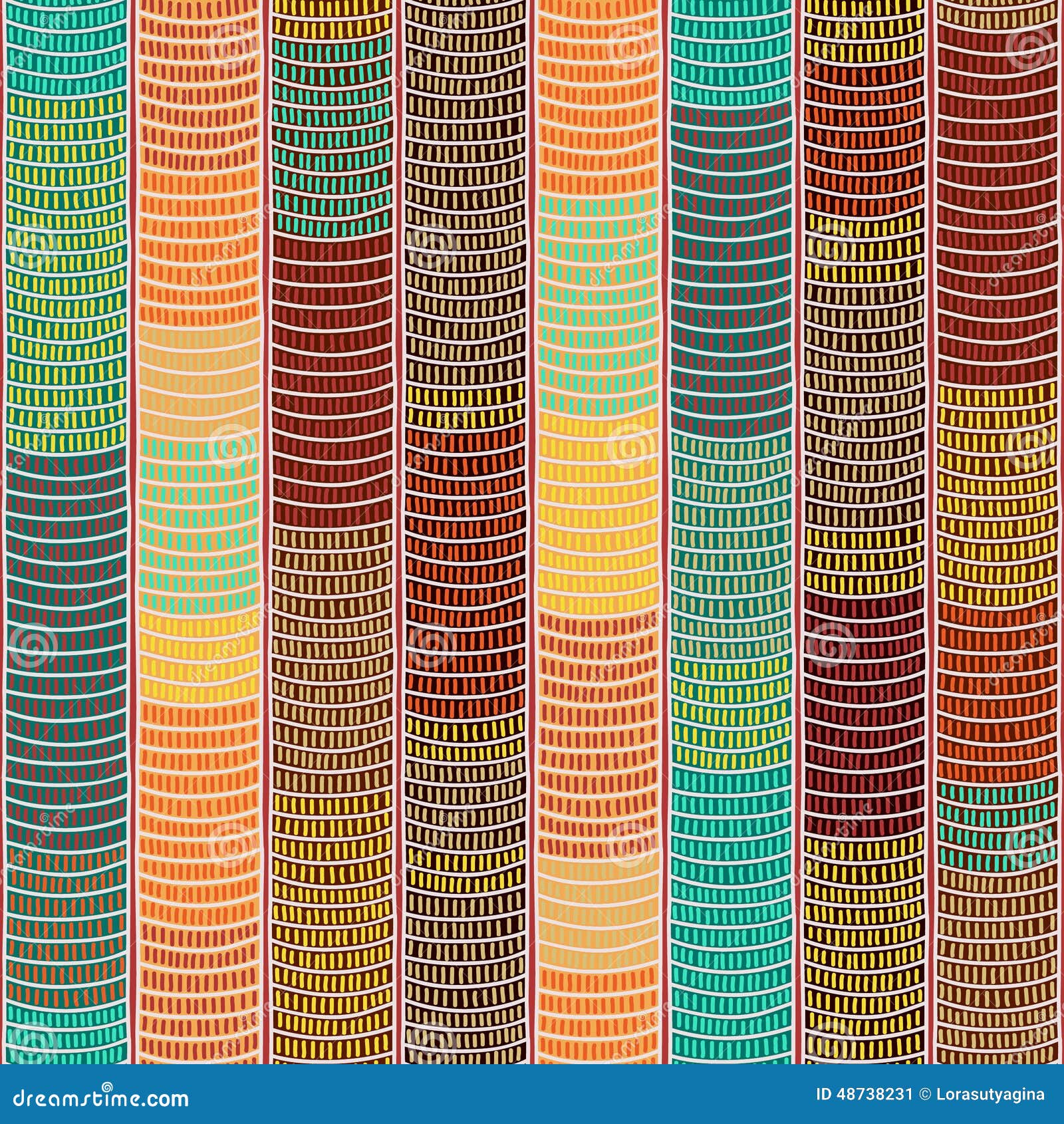 Simple Striped Ornament Based on Traditional African Pattern. Stock ...