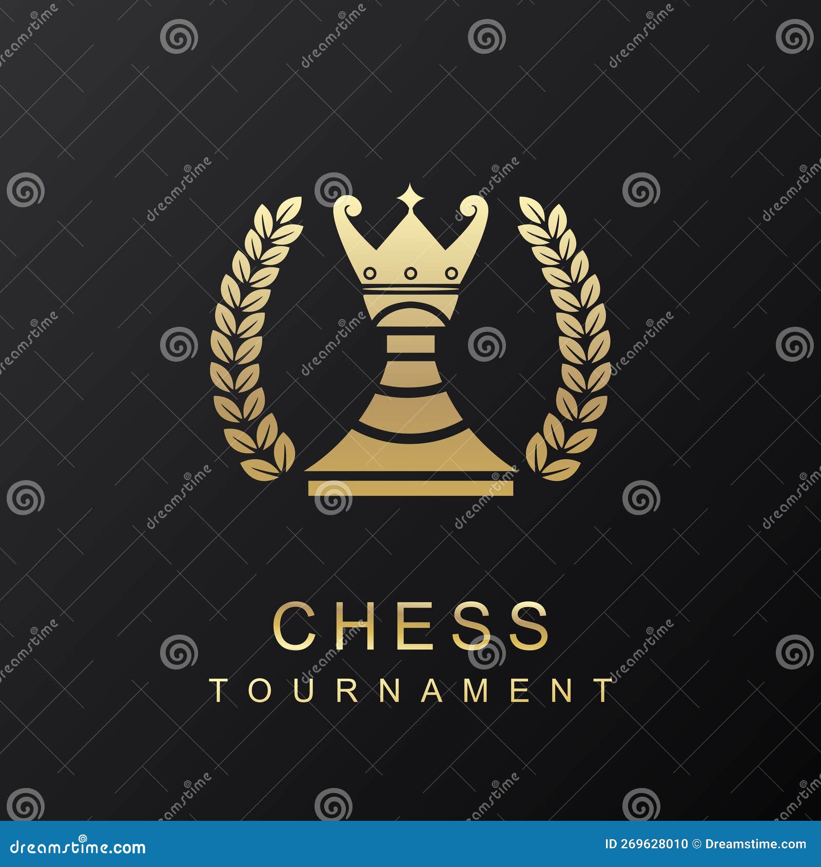 Simple Style Chess Tournament Brand Logo Design Stock Vector ...