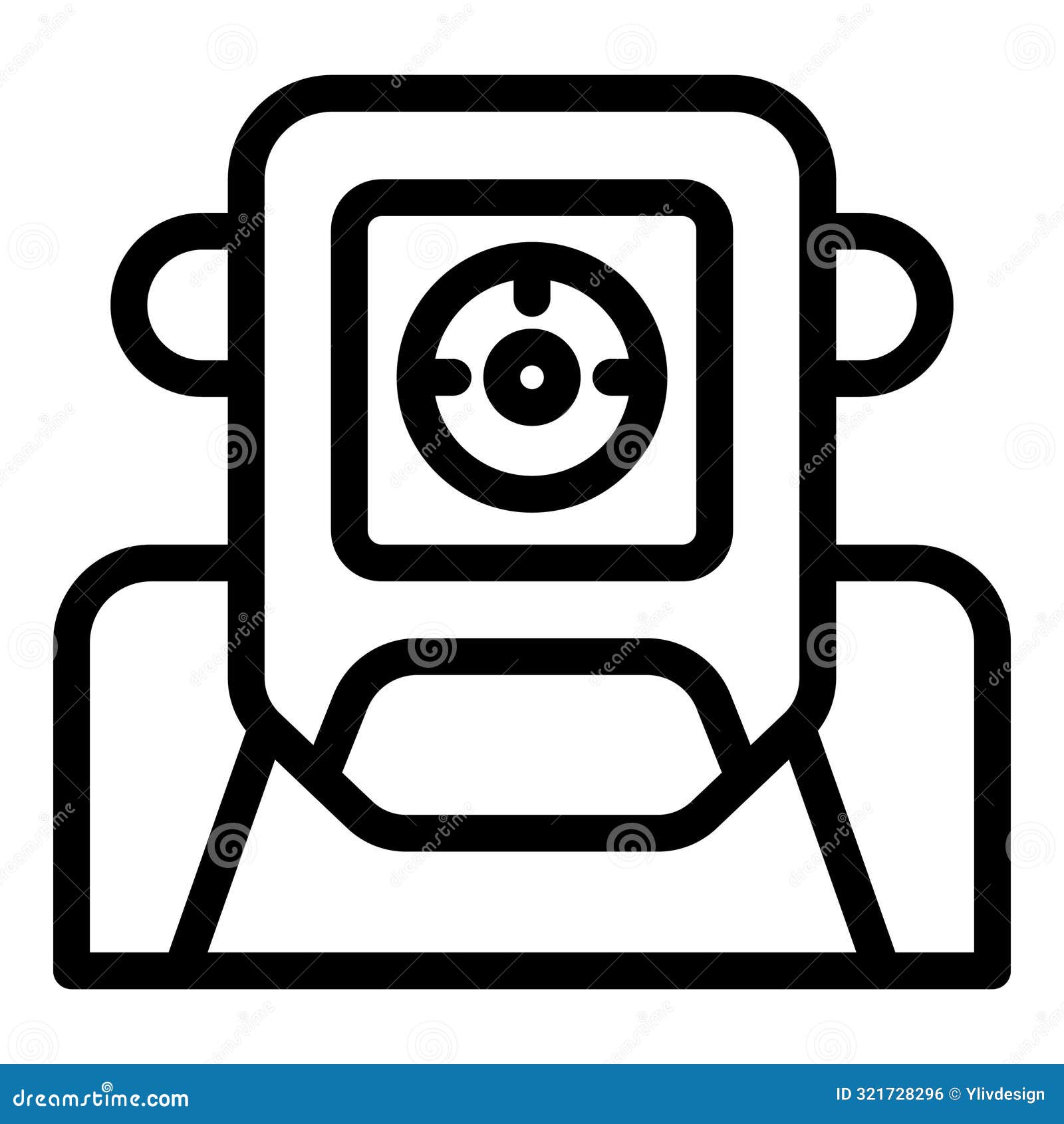 Simple Style Illustration of a Robot Head Showing Artificial ...