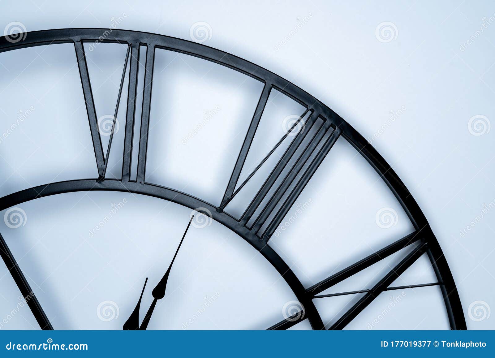 Simple Style Wall Clock with Woman Number, on Seven Stock Image - Image ...