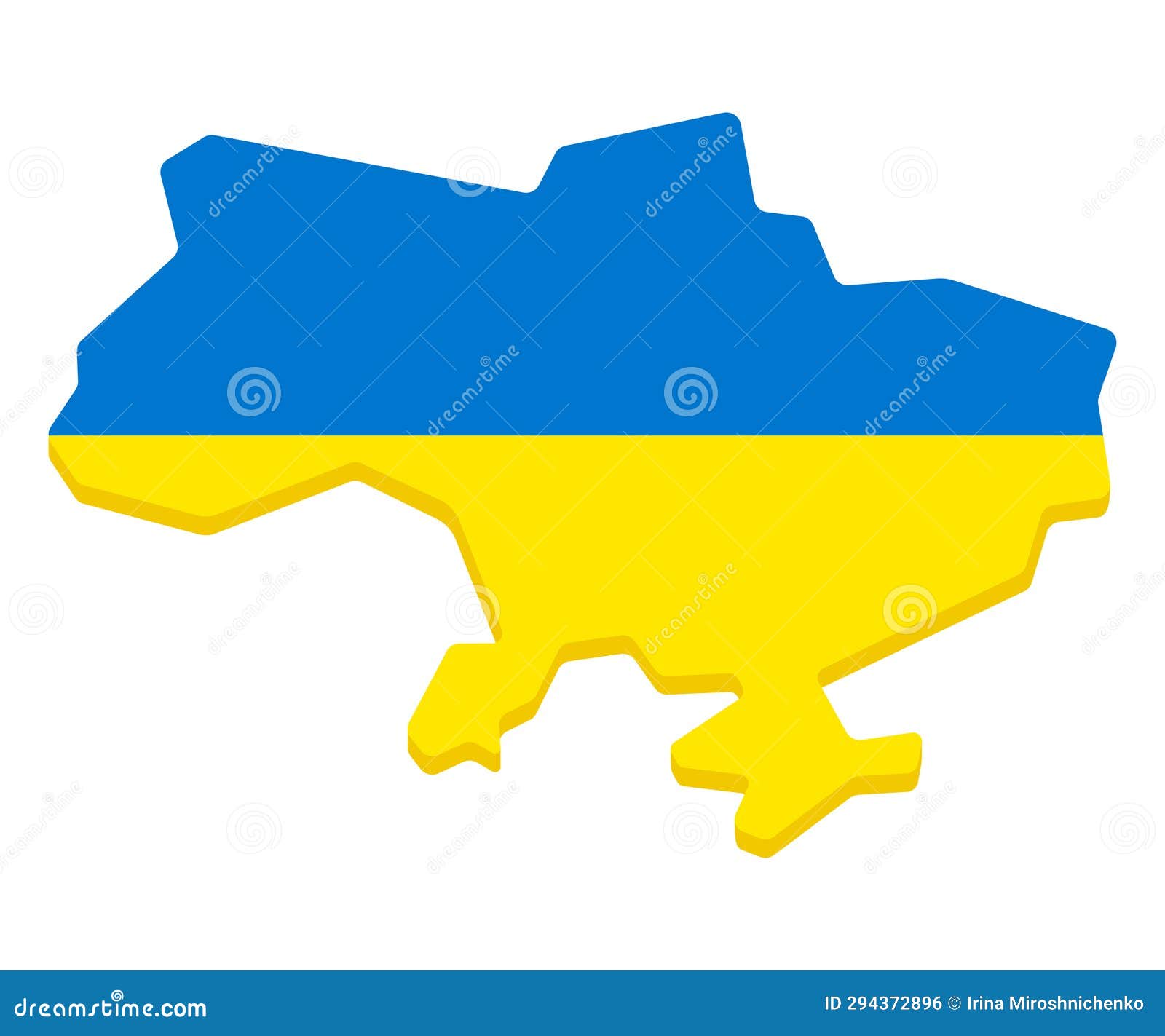 Simple Stylized Vector Cartoon Map of Ukraine Stock Vector ...
