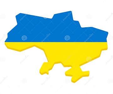 Simple Stylized Vector Cartoon Map of Ukraine Stock Vector ...
