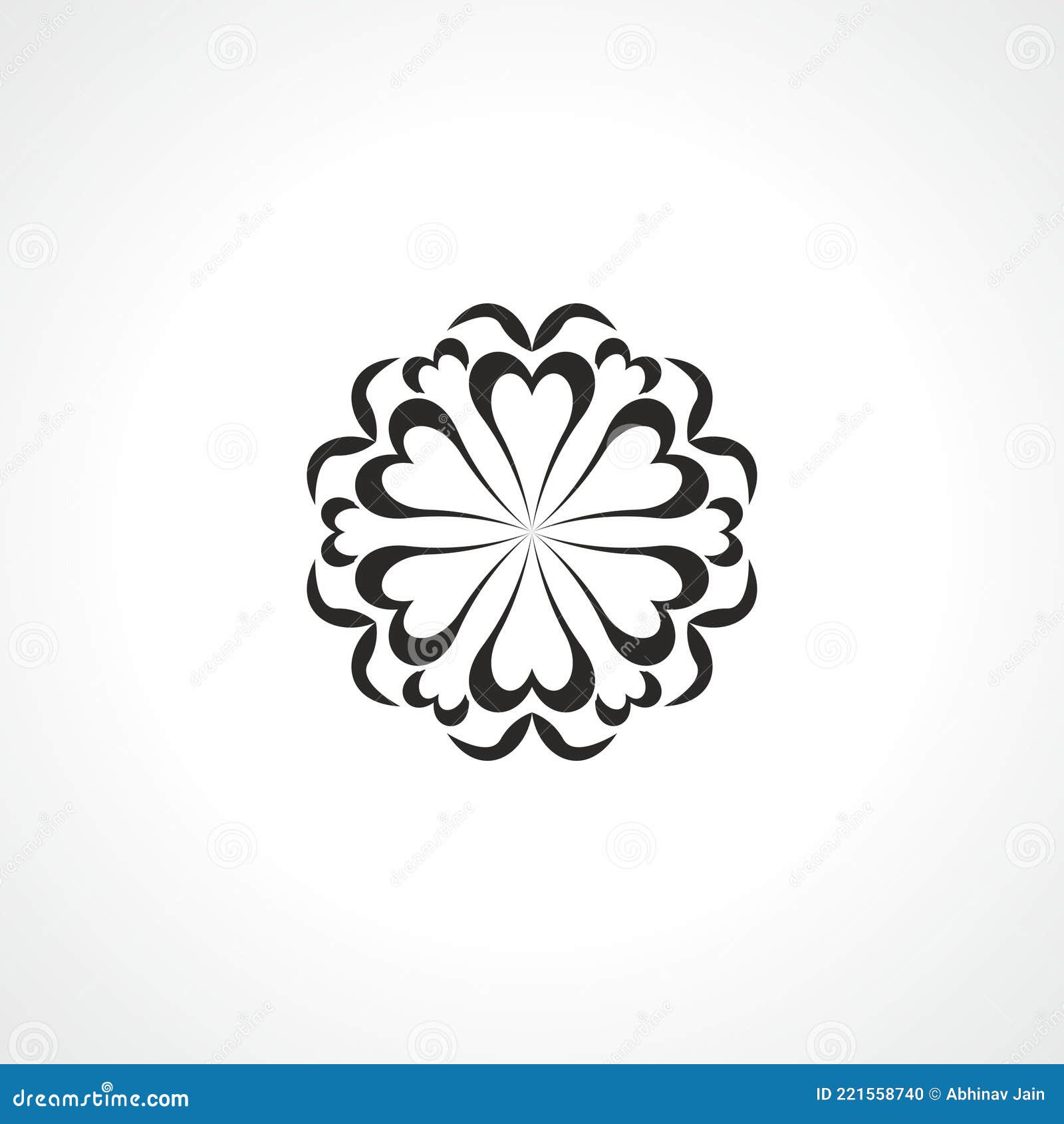 Black and White Mandela. Circular Motif Vector Design. Stock Vector ...