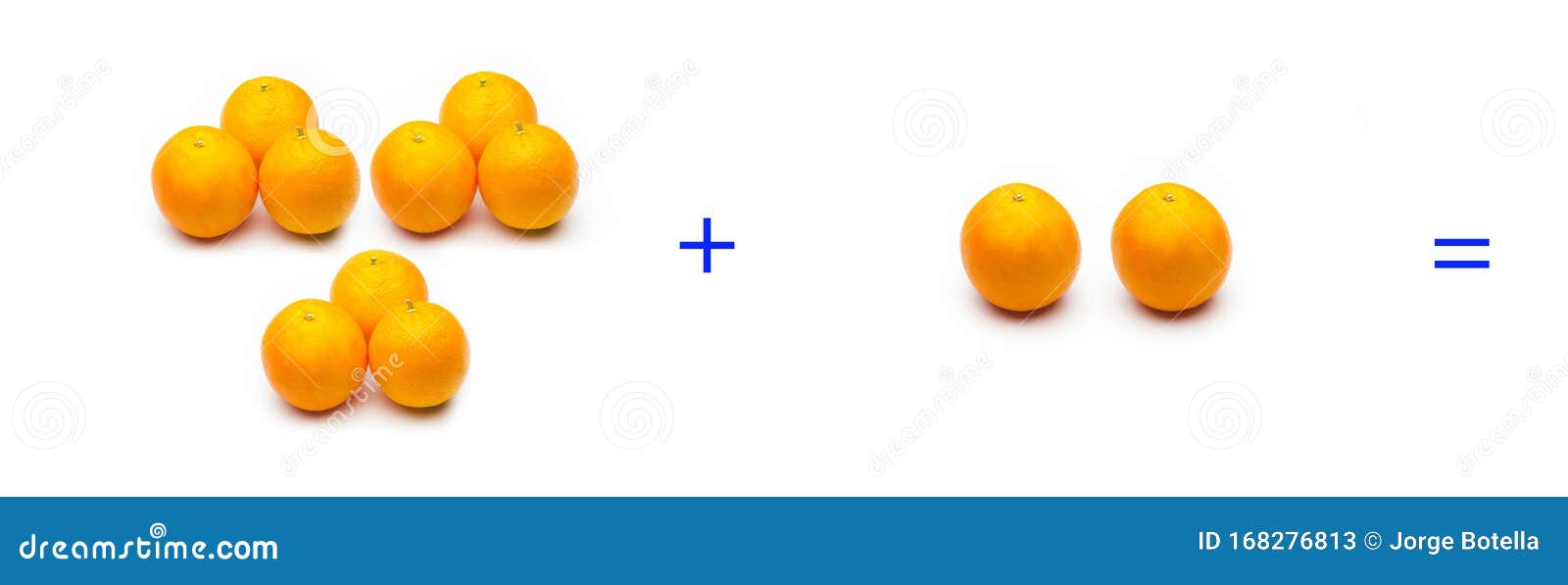 Simple Sums with Fruits; Simple Math, Calculation Stock Image - Image ...