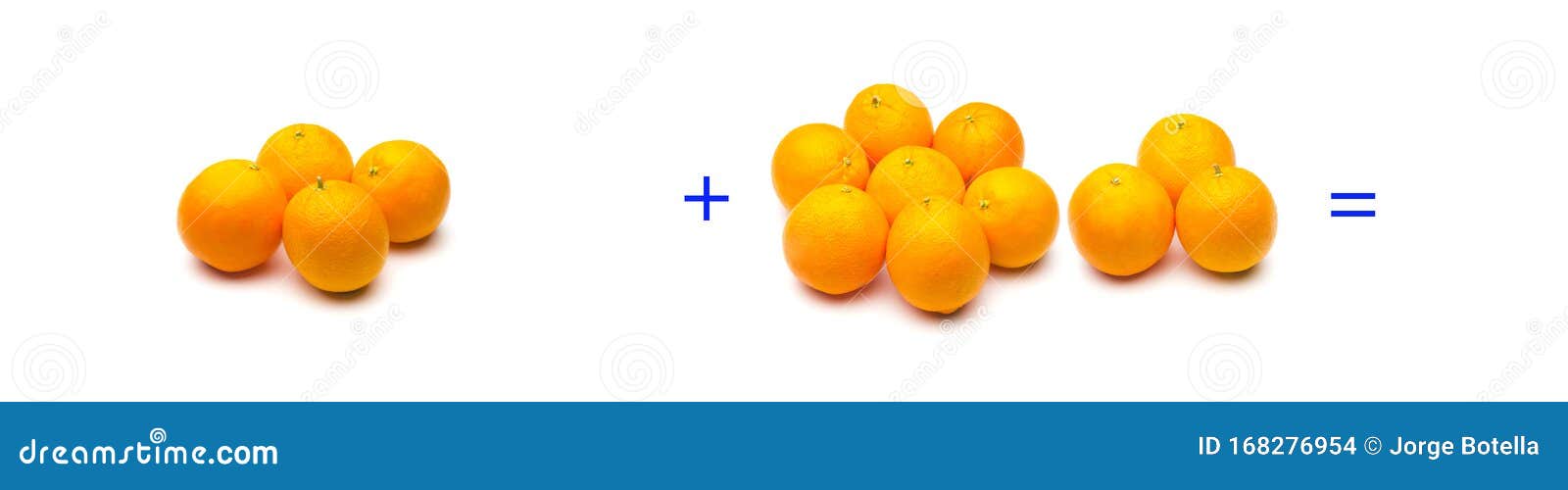 Simple Sums with Fruits; Simple Math, Calculation Stock Photo - Image ...