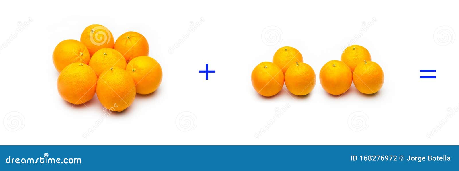 Simple Sums with Fruits; Simple Math, Calculation Stock Photo - Image ...