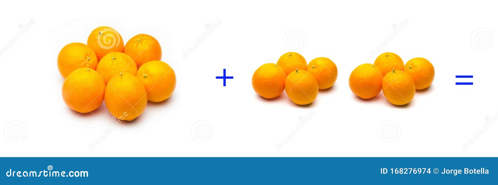 Simple Sums with Fruits; Simple Math, Calculation Stock Photo - Image ...