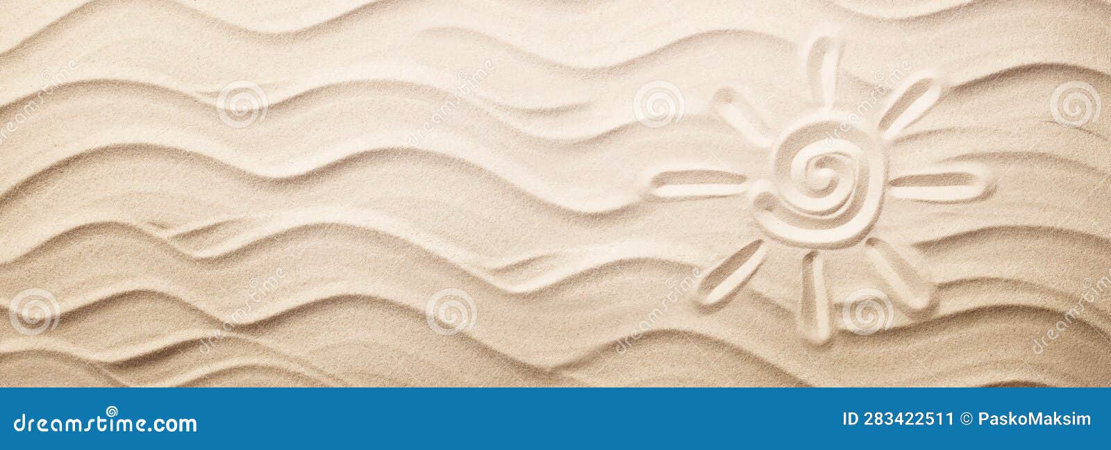 Simple Sun Drawing in the Sand Stock Image - Image of peace, holiday ...