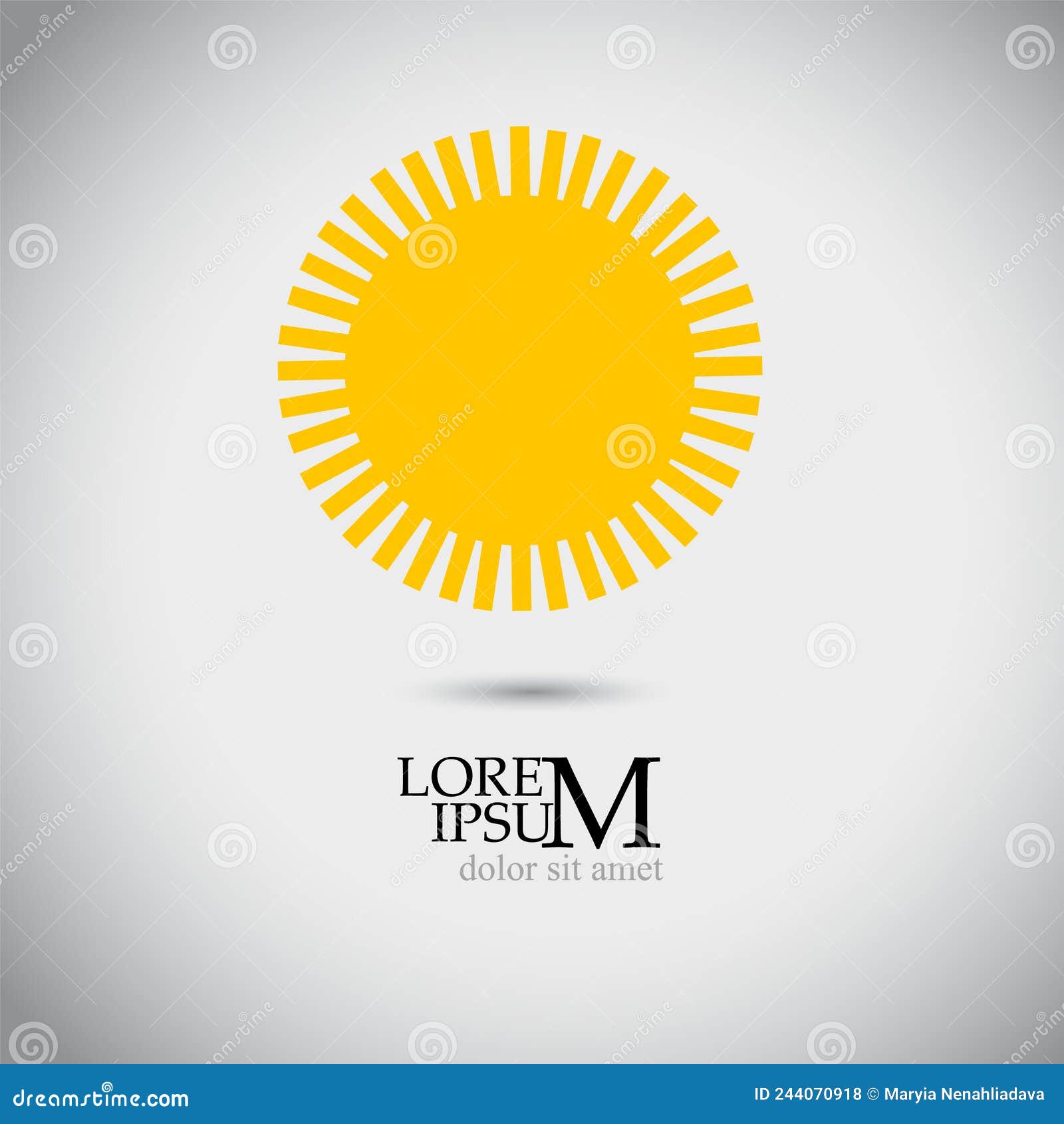 Simple Sun. Flat Design. Vector Illustration Stock Vector ...