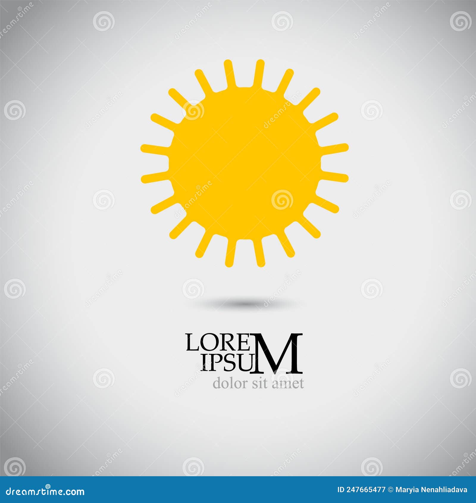 Simple Sun. Flat Design. Vector Illustration Stock Vector ...
