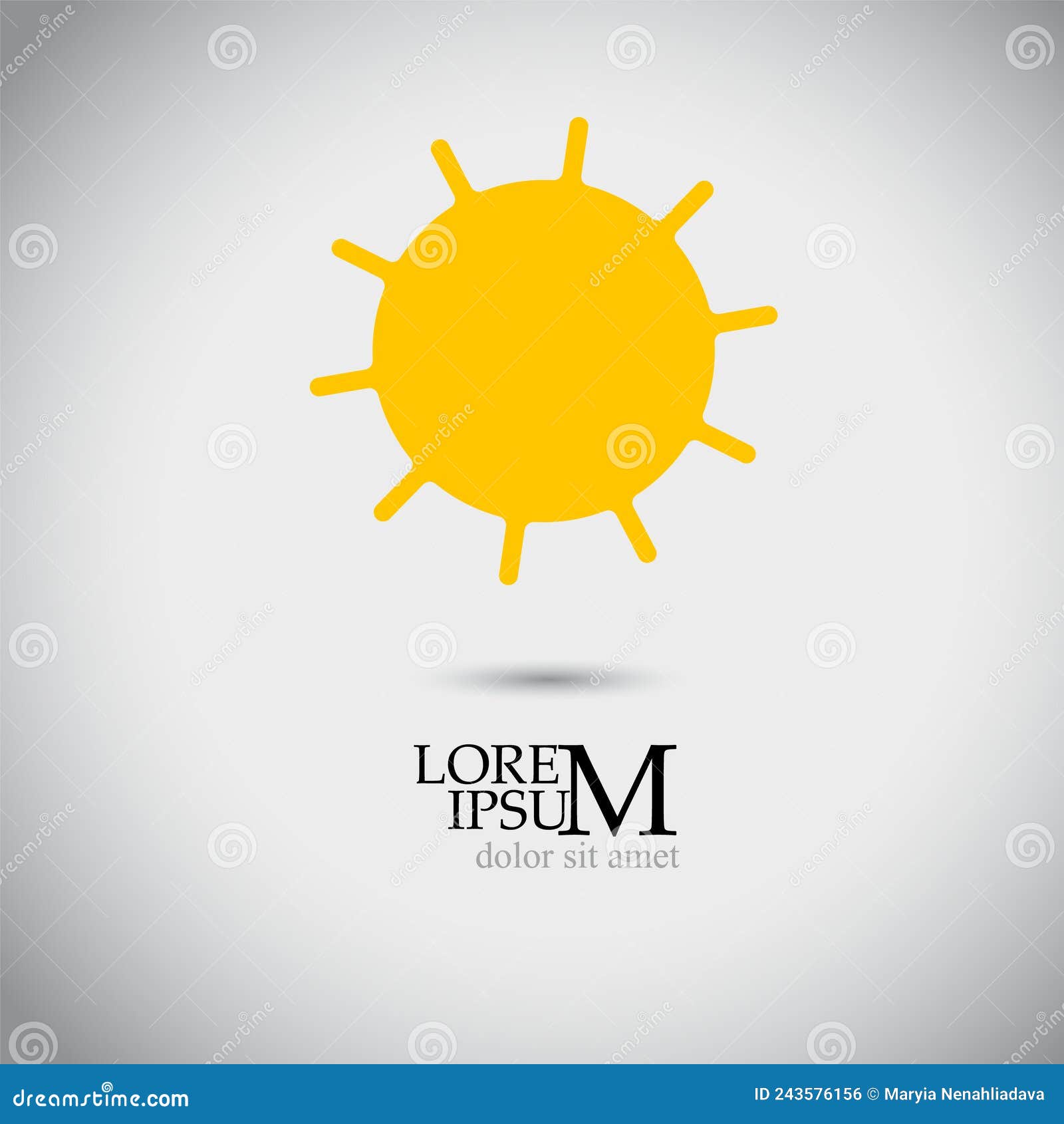 Simple Sun. Flat Design. Vector Illustration Stock Vector ...