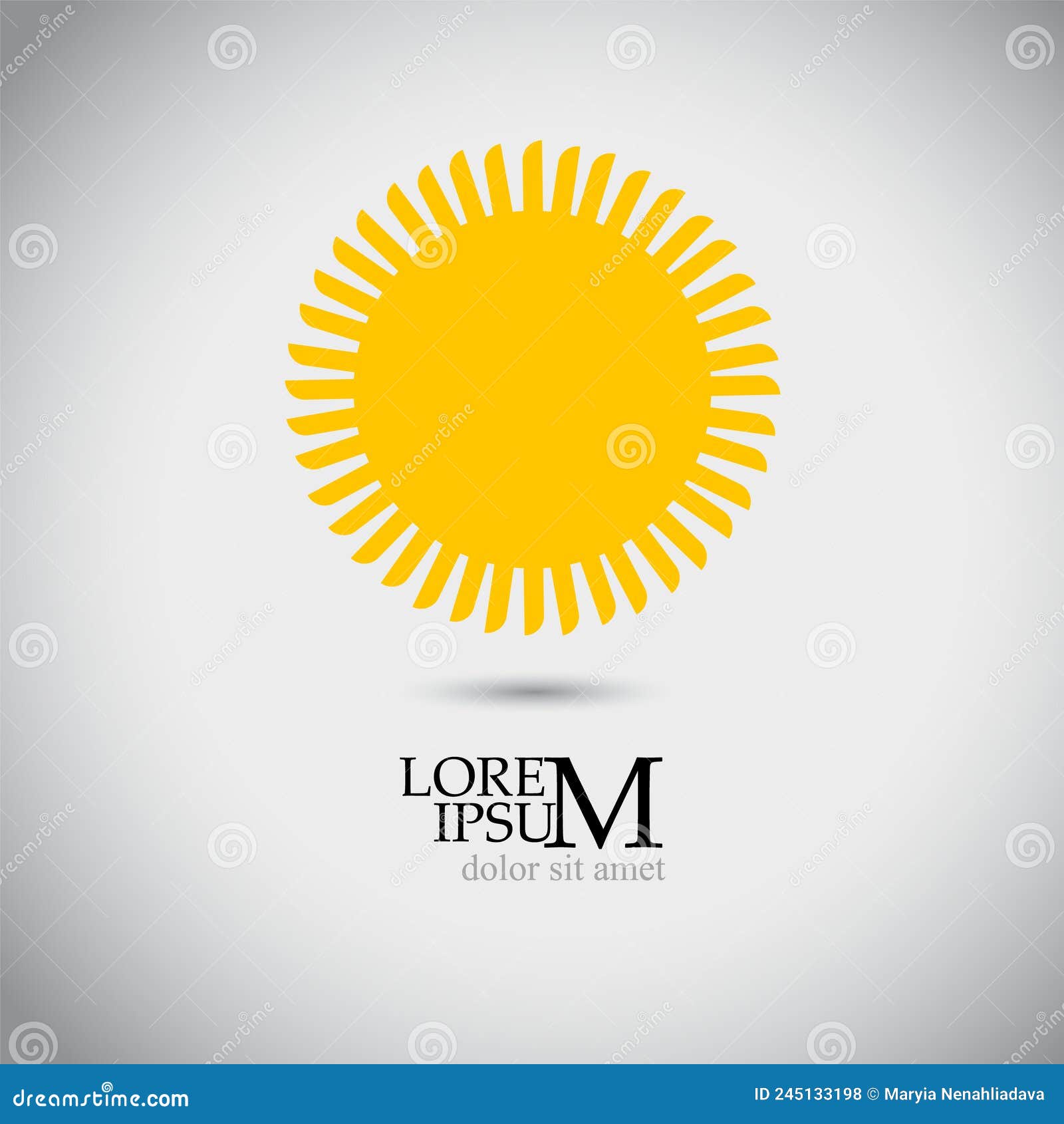 Simple Sun. Flat Design. Vector Illustration Stock Vector ...
