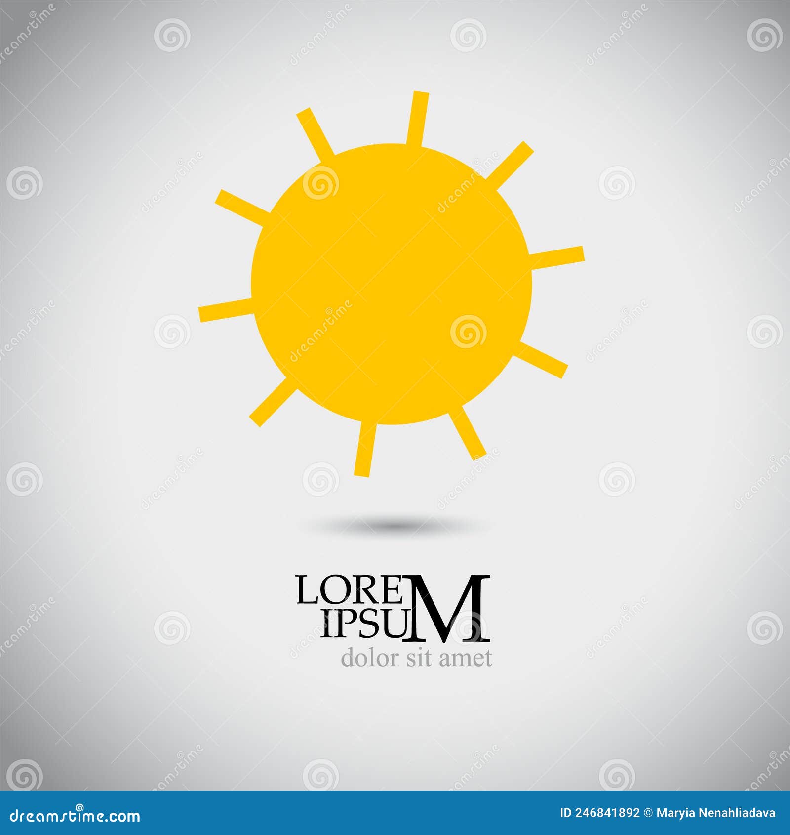 Simple Sun. Flat Design. Vector Illustration Stock Vector ...
