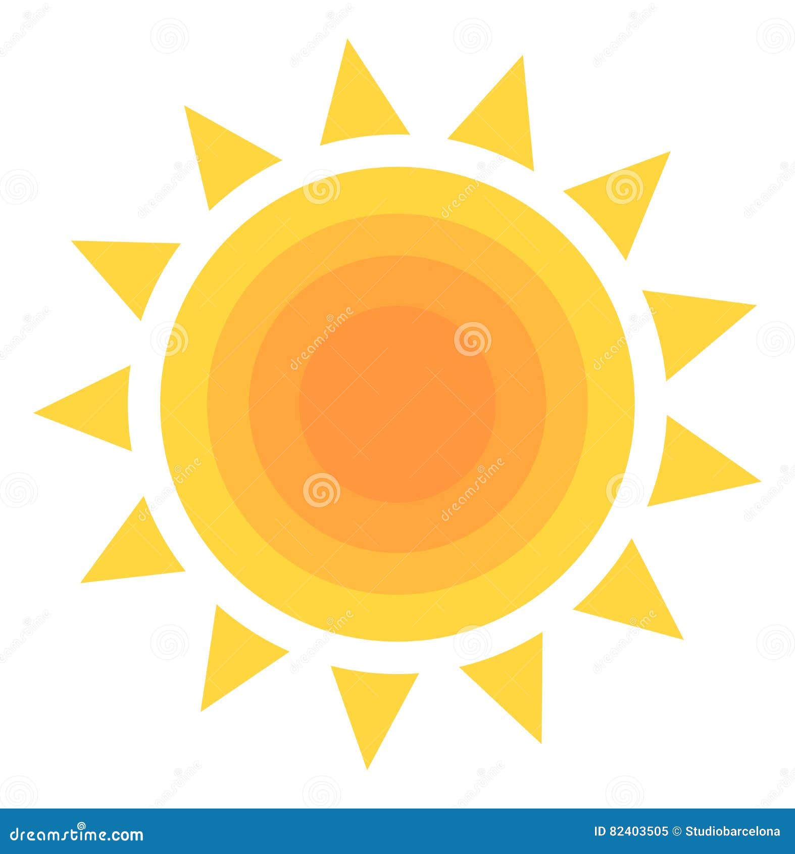 Simple Sun Icon Cartoon Vector | CartoonDealer.com #82403505
