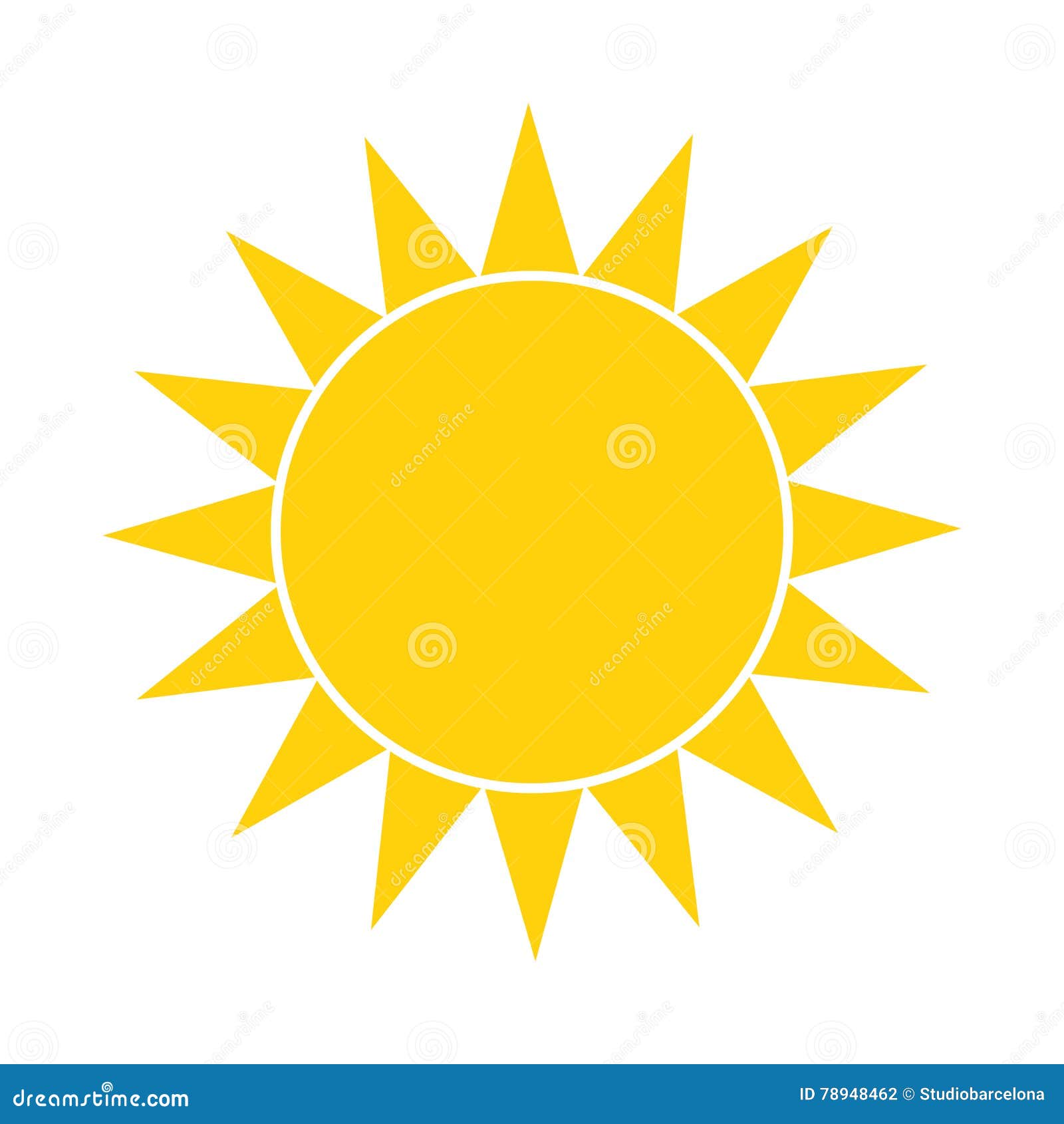 Simple sun icon stock vector. Illustration of element - 78948462