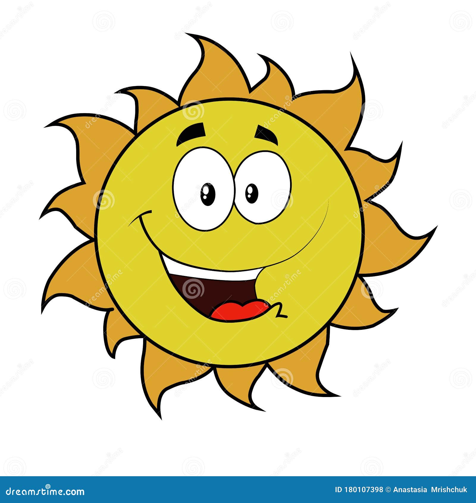 Simple Sun Image. Sun Smile. Vector Illustration Stock Illustration ...