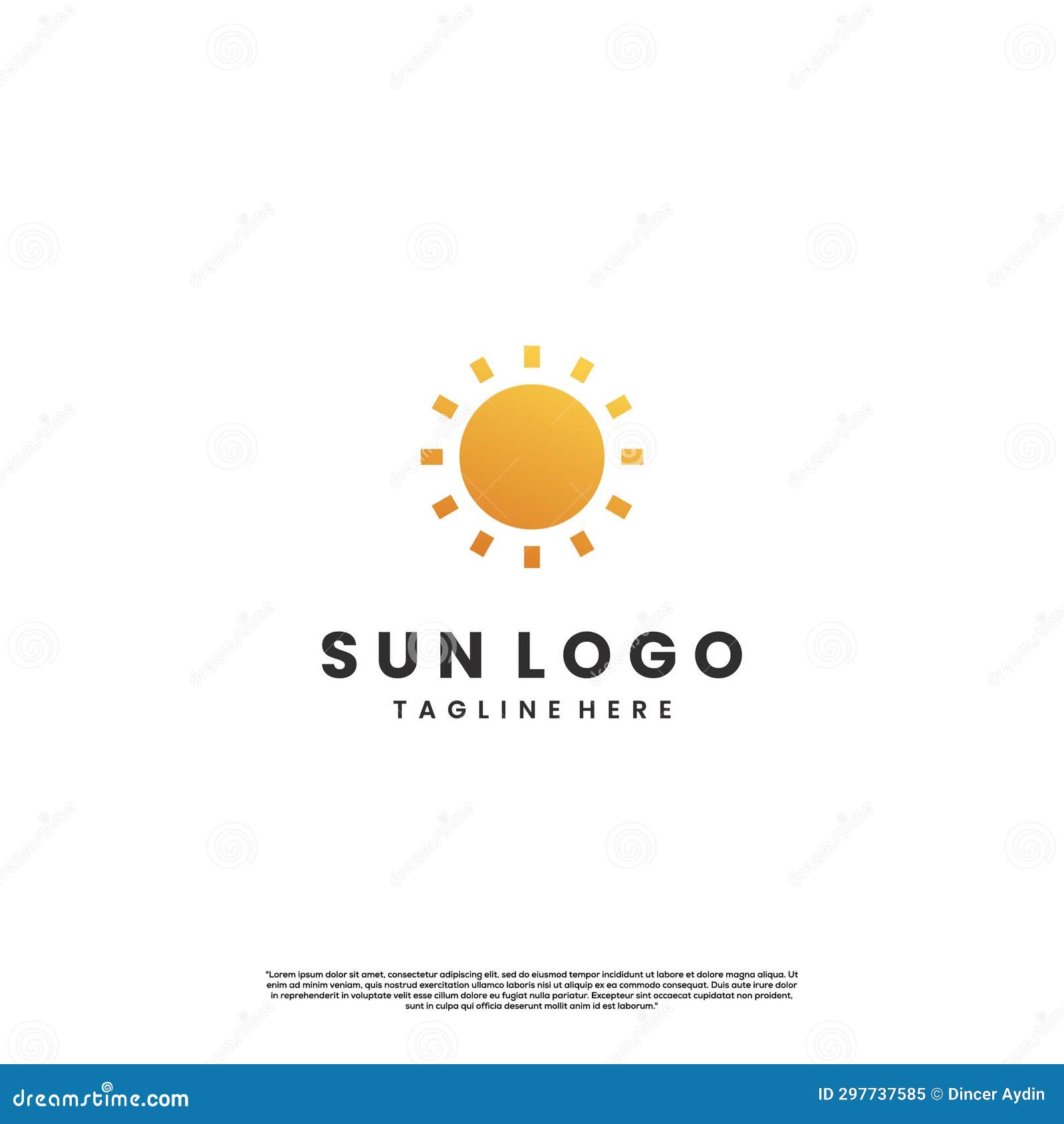Simple Sun Logo Modern Concept, Orange Sun Logo Sunset Icon Template ...
