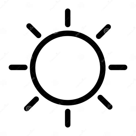 Simple sun outline stock vector. Illustration of flare - 283416148