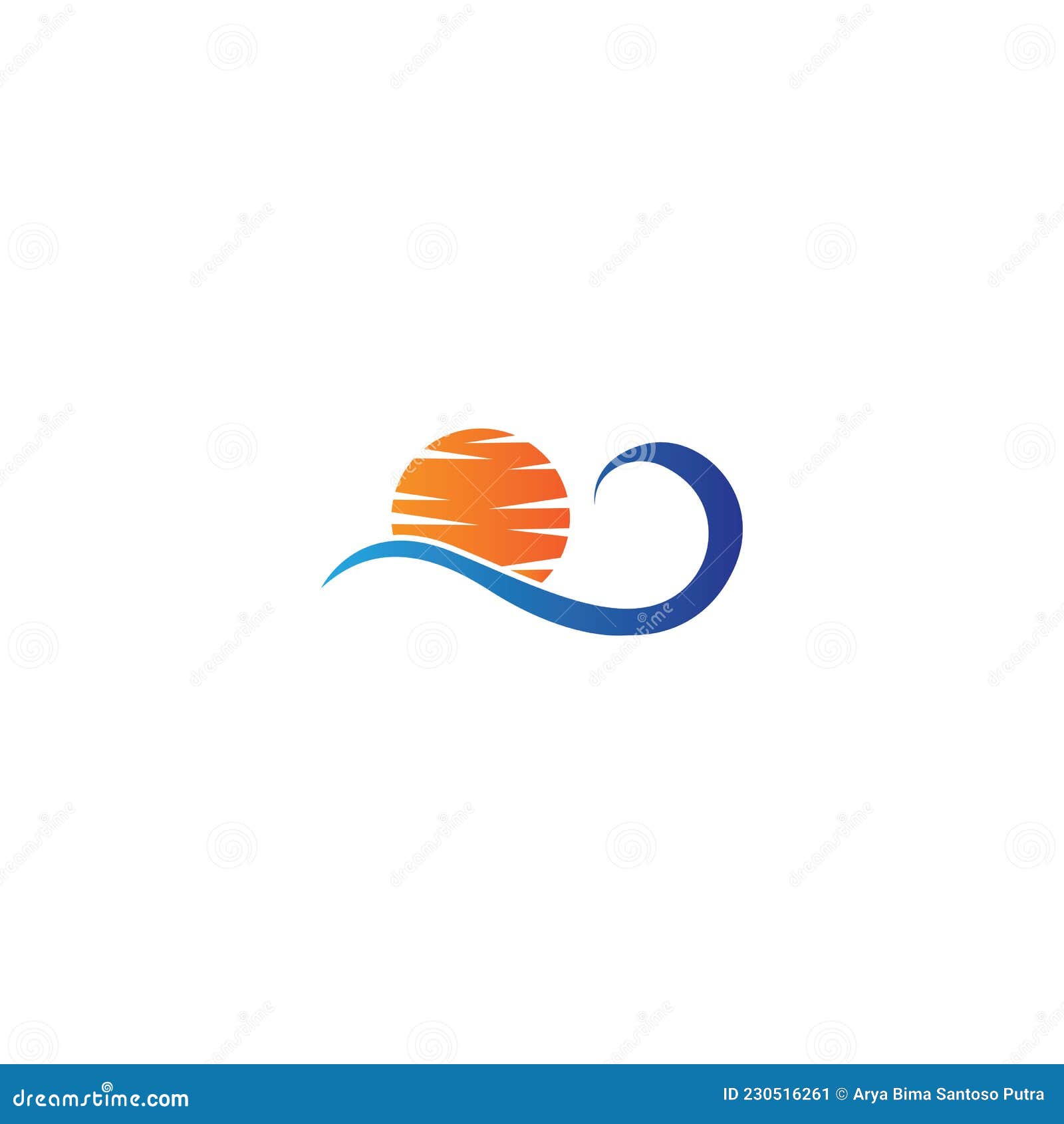 Simple Sun and River Icon Vector Logo Stock Vector - Illustration of ...