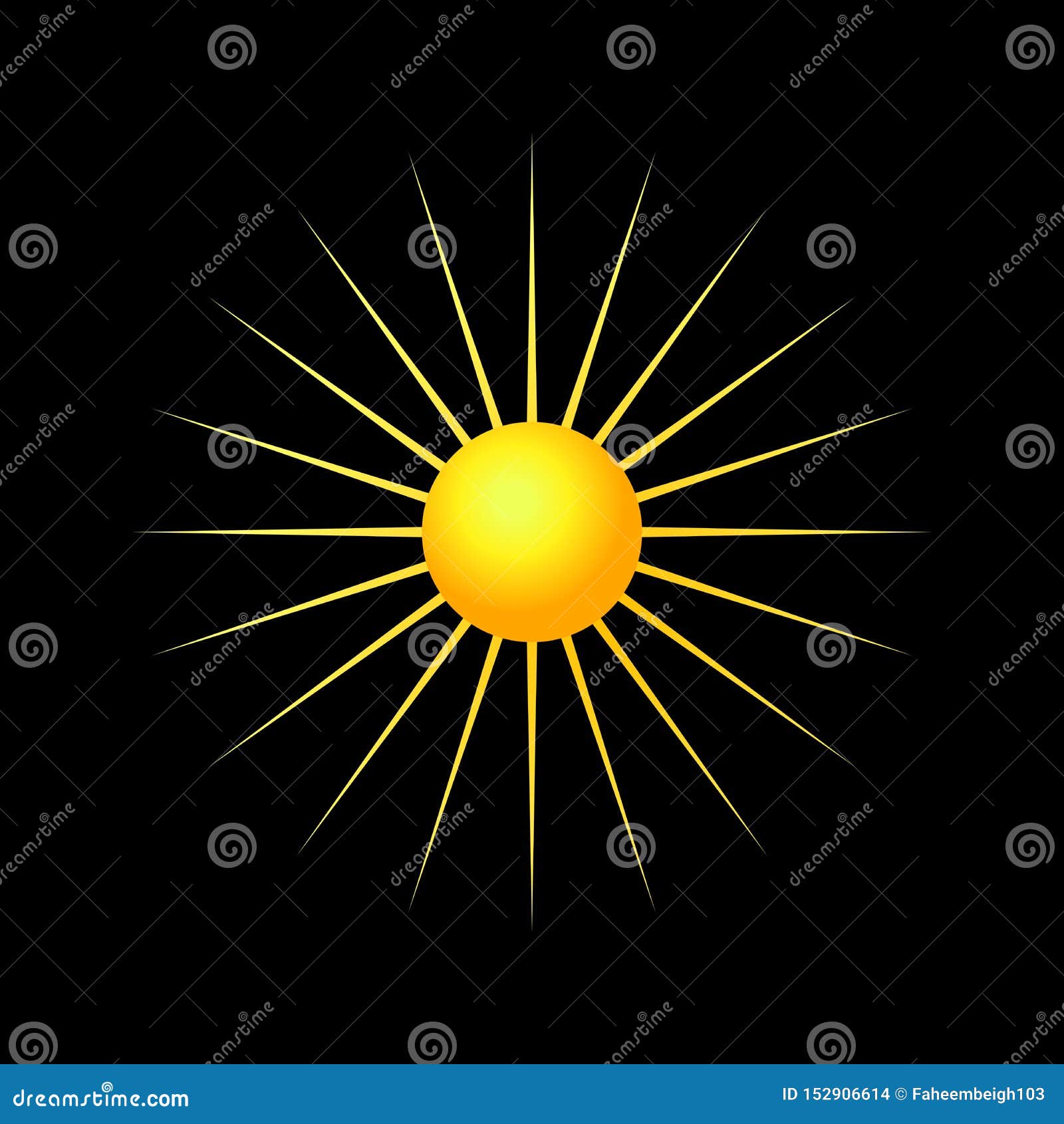 Simple Sun vector art stock photo. Illustration of bright - 152906614
