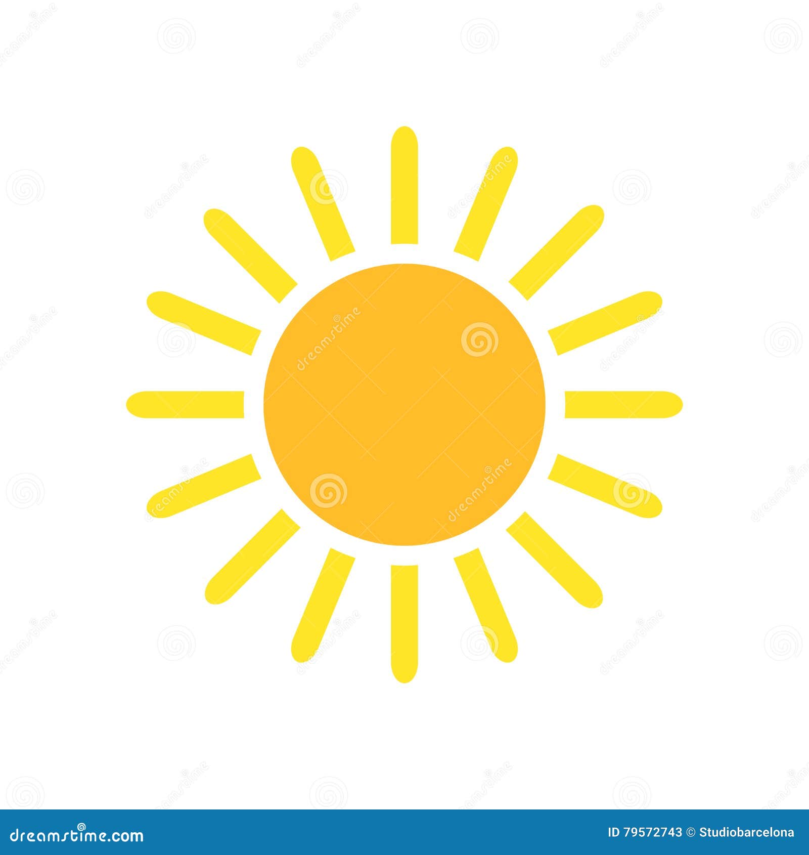 Simple sun vector stock vector. Illustration of symbol - 79572743