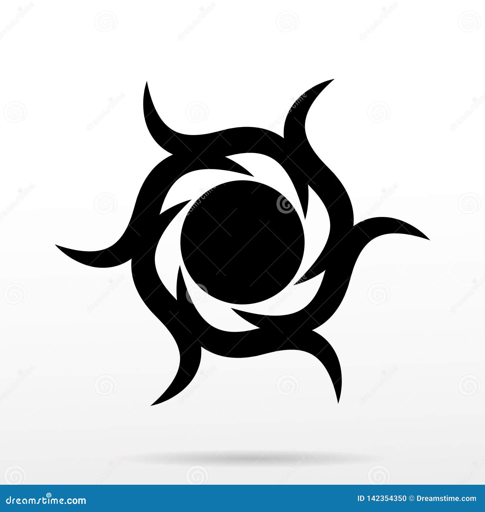 Simple Sun Vector Icon on White Background. Stock Vector - Illustration ...