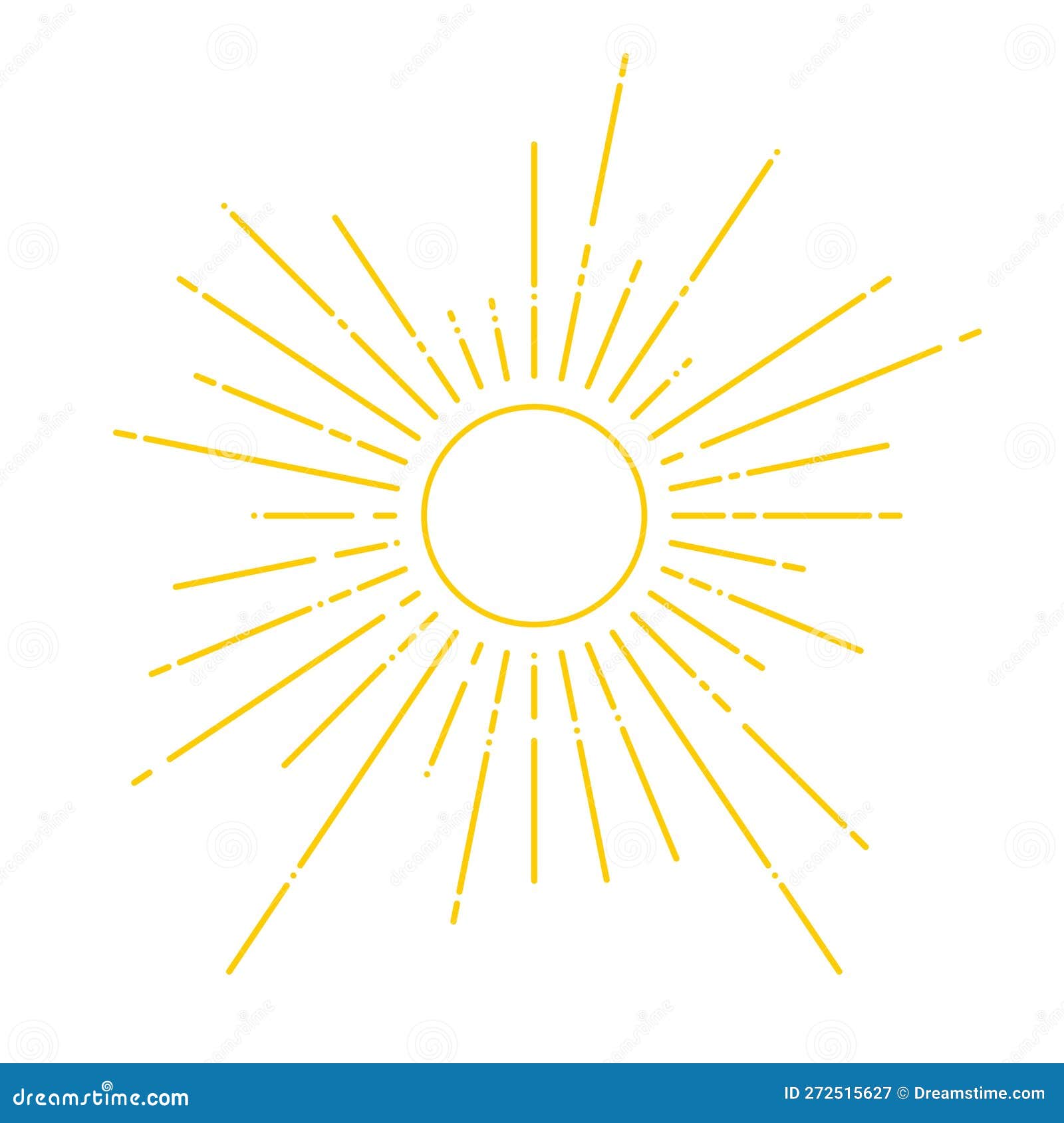Simple sun vector stock vector. Illustration of sunny - 272515627
