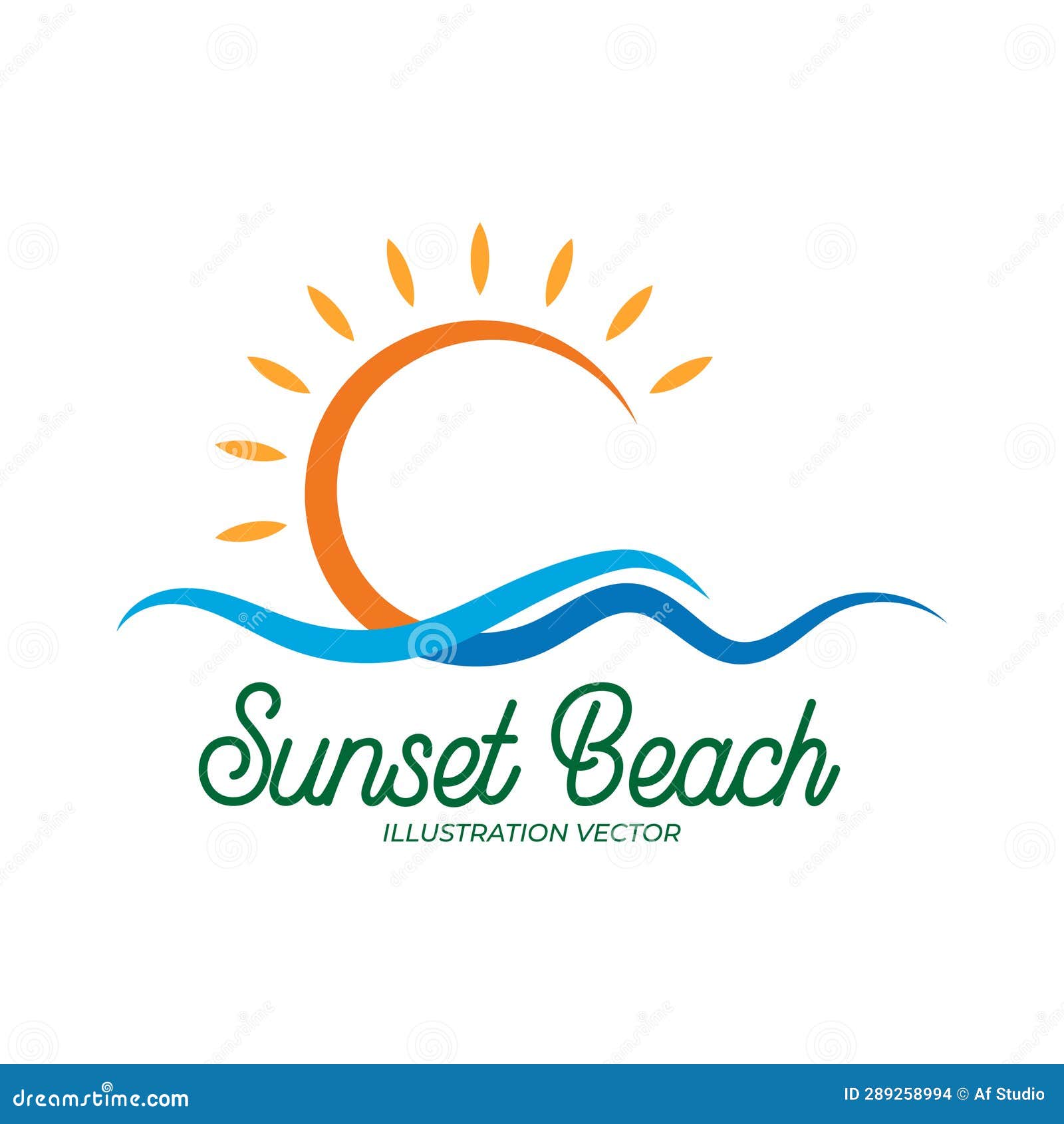 Simple Sunset Or Sunrise Icon. Silhouette Of Sun With Rays Rising Or ...