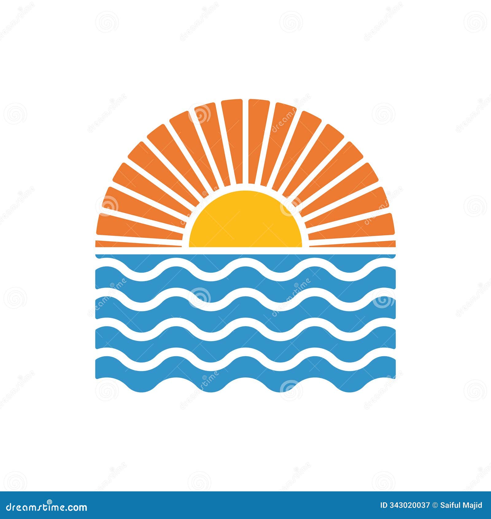 Simple Sunset Or Sunrise Icon. Silhouette Of Sun With Rays Rising Or ...