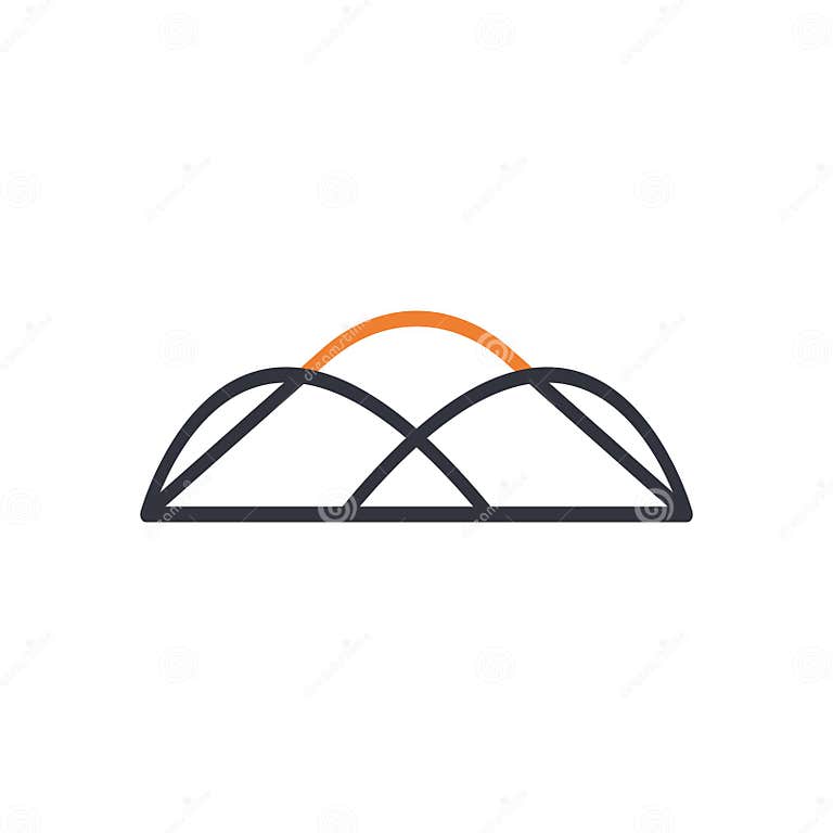 Simple Sunset Logo Template Icon Stock Illustration - Illustration of ...