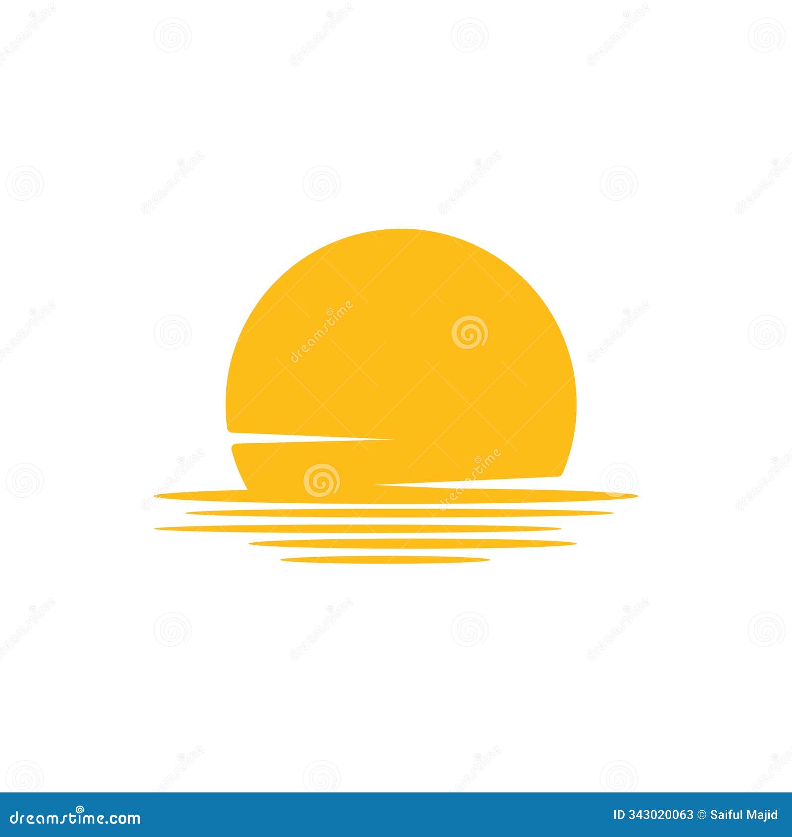 Simple Sunset Logo Template Icon Stock Illustration - Illustration of ...