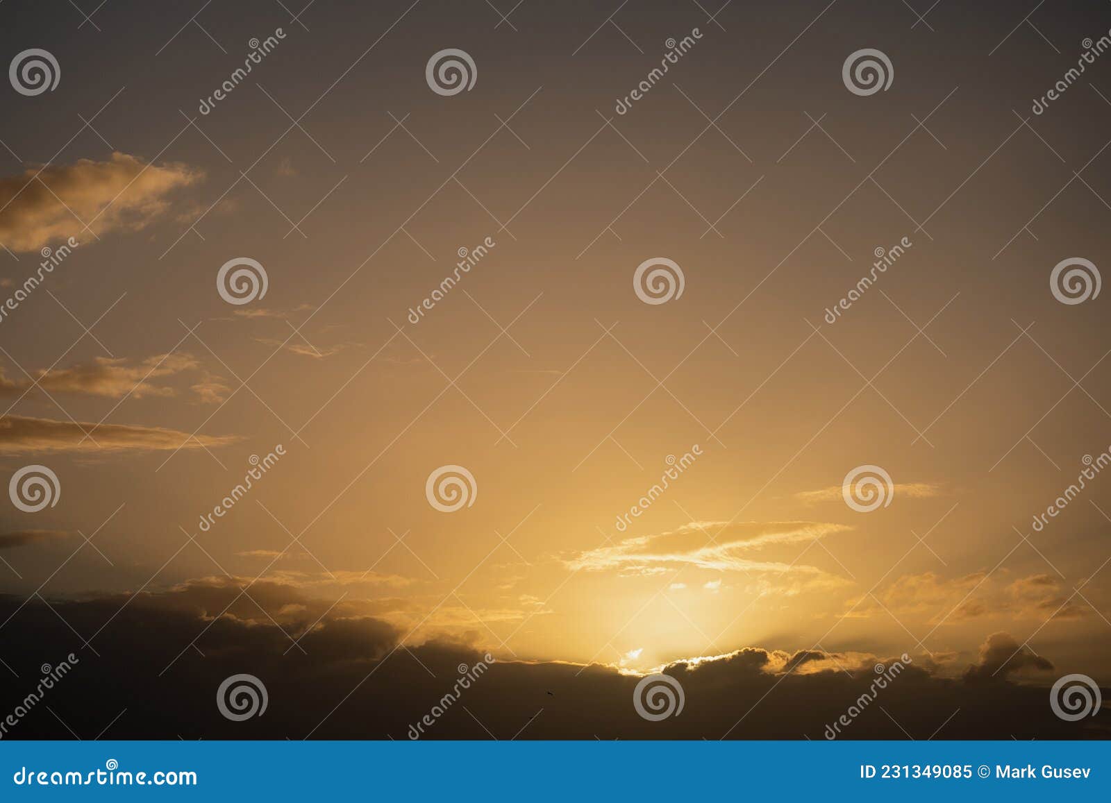 Simple Sunset Sky. Nature Background Stock Image - Image of dusk ...