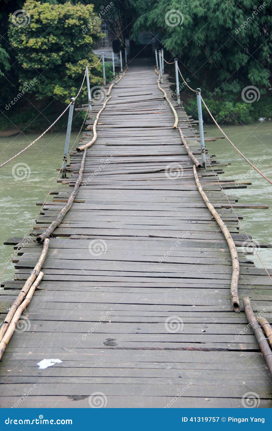 The Simple Suspension Bridge Stock Image - Image of rail, design: 41319757