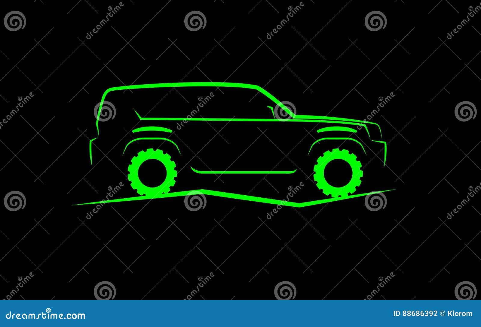 Simple SUV silhouette stock vector. Illustration of service - 88686392
