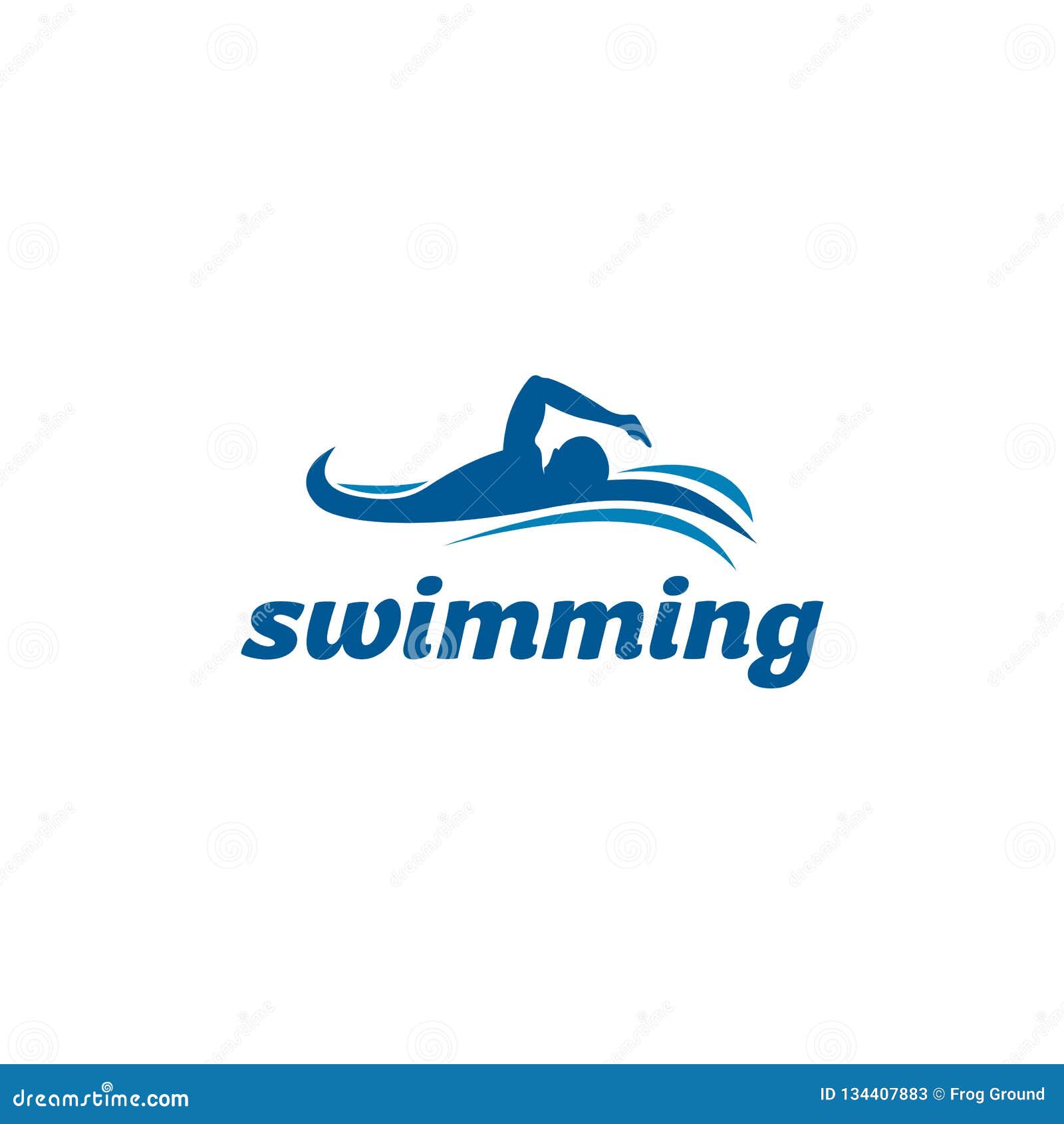 Simple Swimming Logo Design Inspiration - Vector Stock Illustration ...