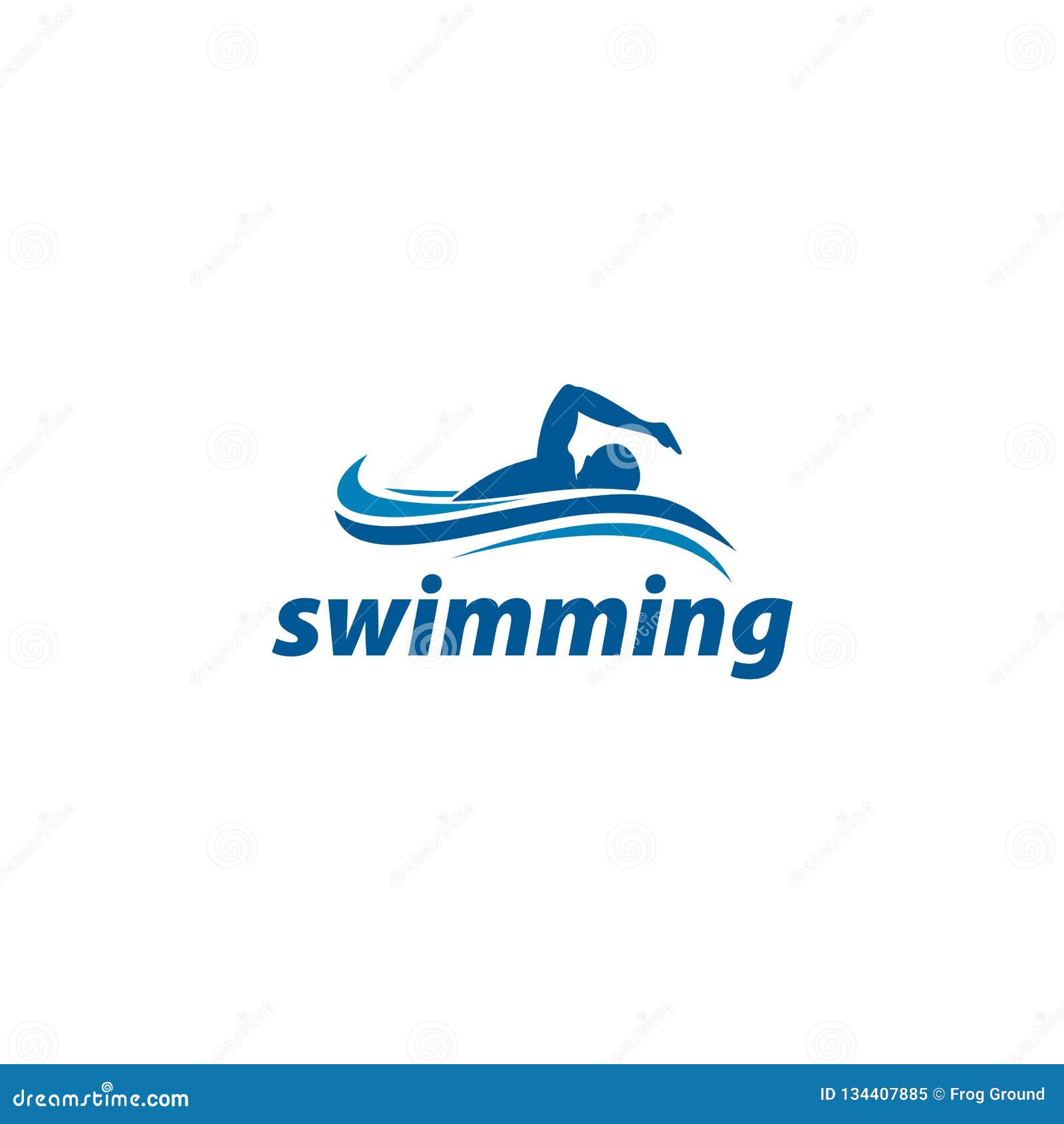 Simple Swimming Logo Design Inspiration - Vector Stock Illustration ...
