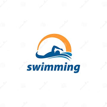 Simple Swimming Logo Design Inspiration - Vector Stock Illustration ...