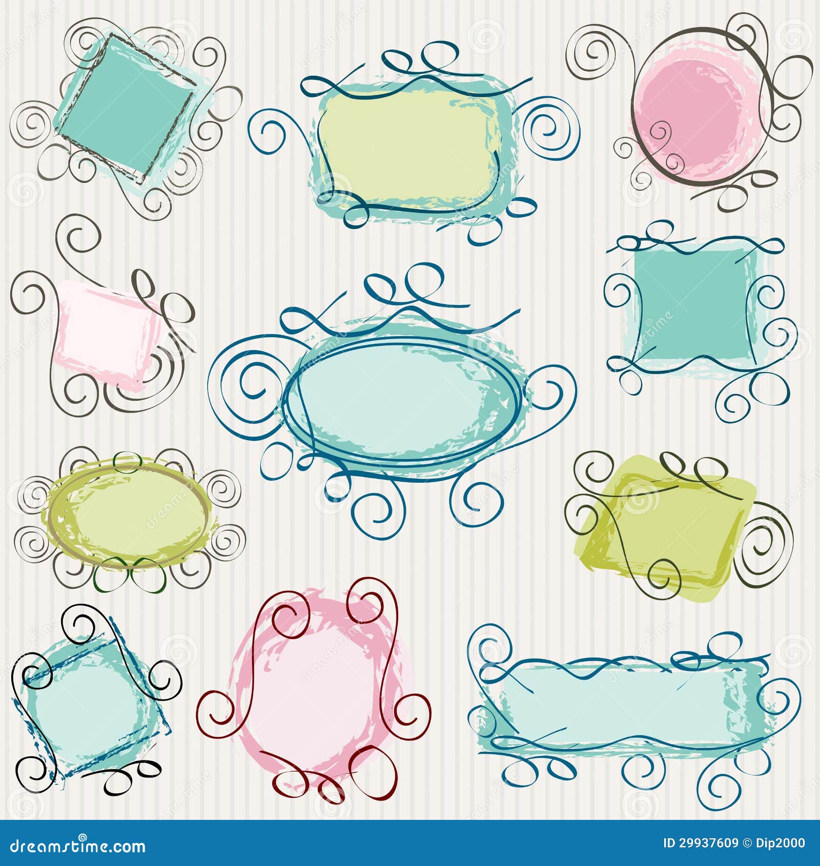 Frames pack stock vector. Illustration of floral, abstract - 29937609