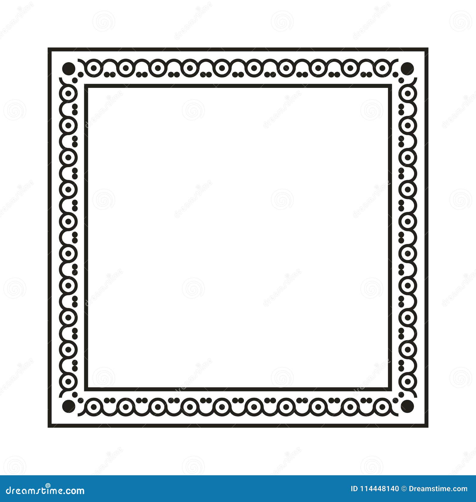 Simple Swirl Frame Element in Vector Format and Can Editable Stock ...